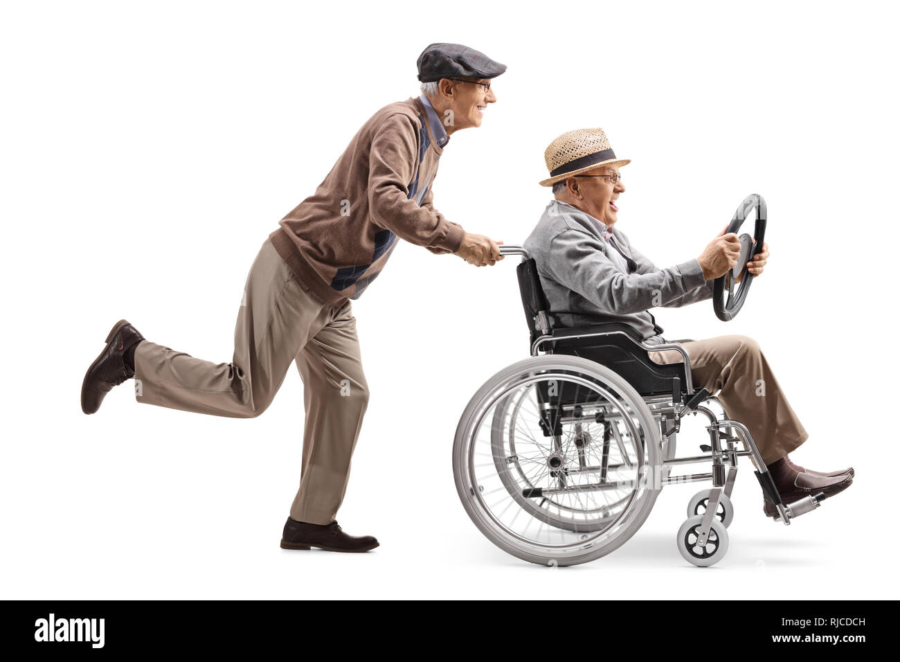 People pushing a car Cut Out Stock Images & Pictures - Alamy