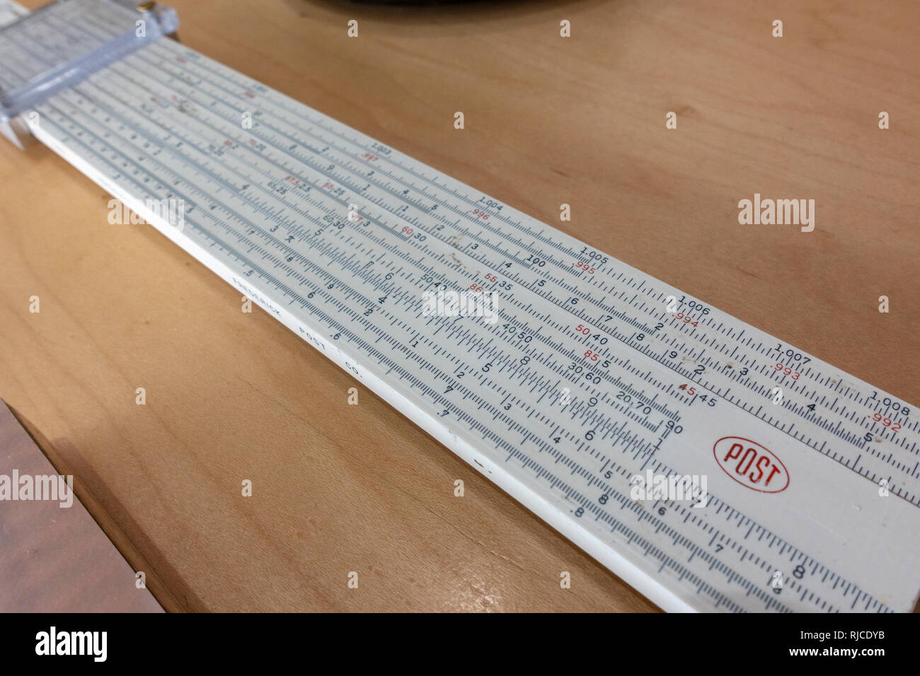 A Post slide rule on display in the Carl Hayden Visitor Center, Lake ...