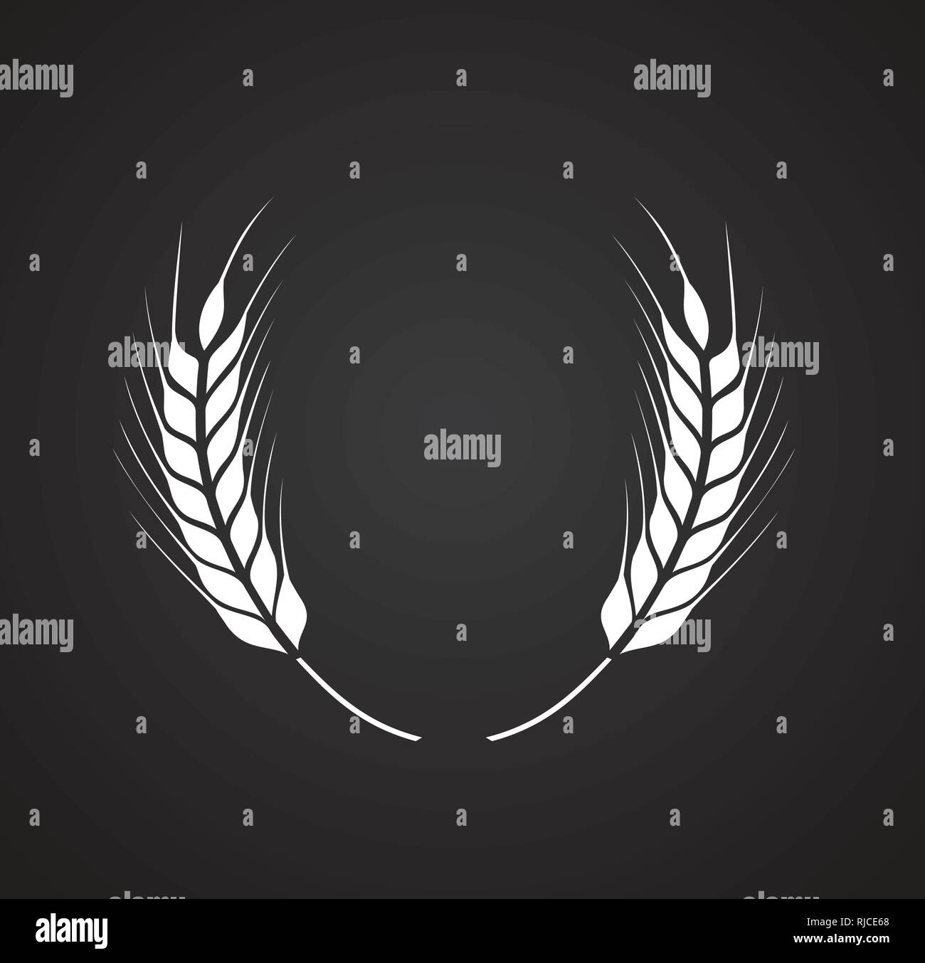 Cereal icon on black background for graphic and web design, Modern ...