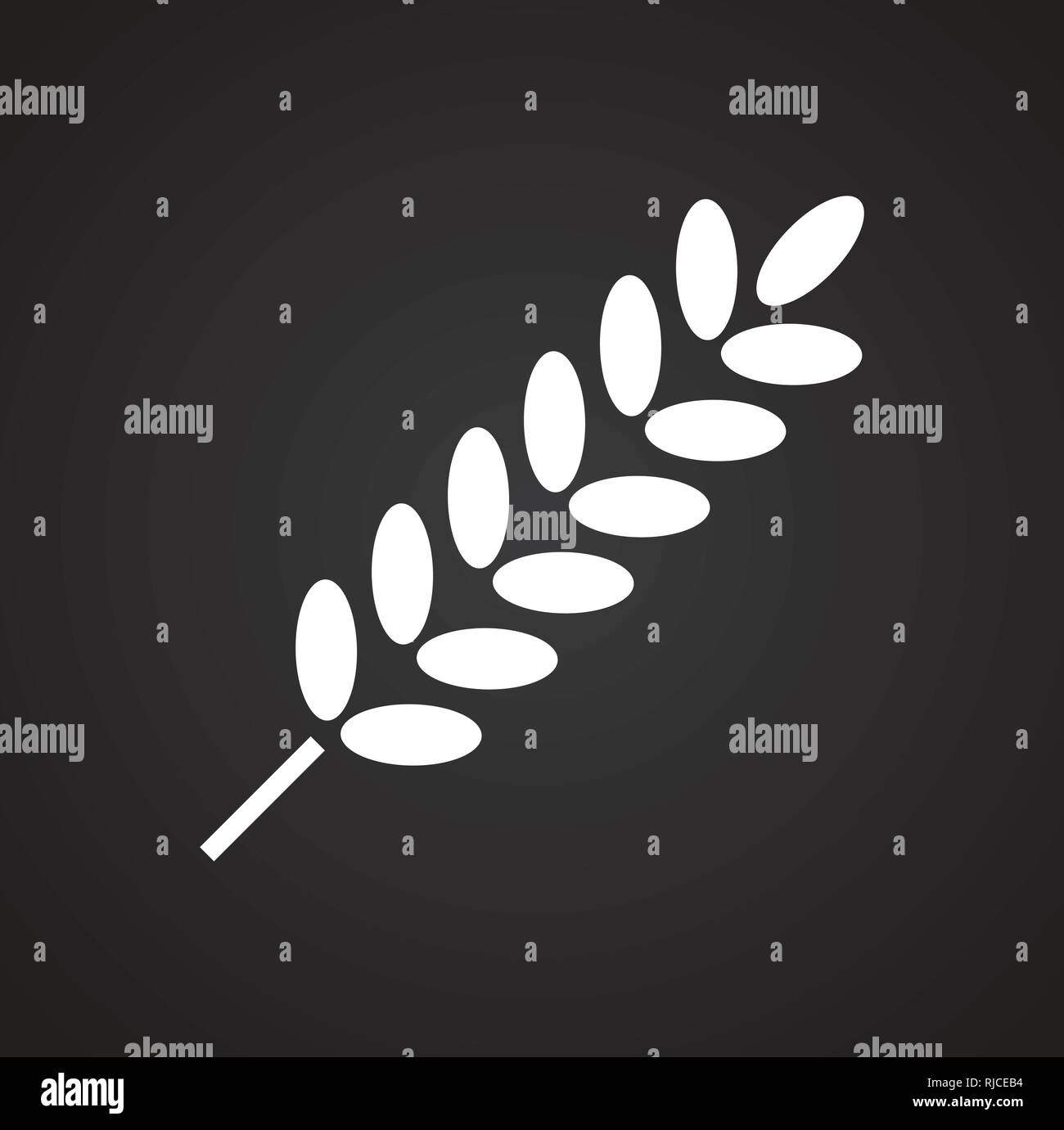 Cereal icon on black background for graphic and web design, Modern ...