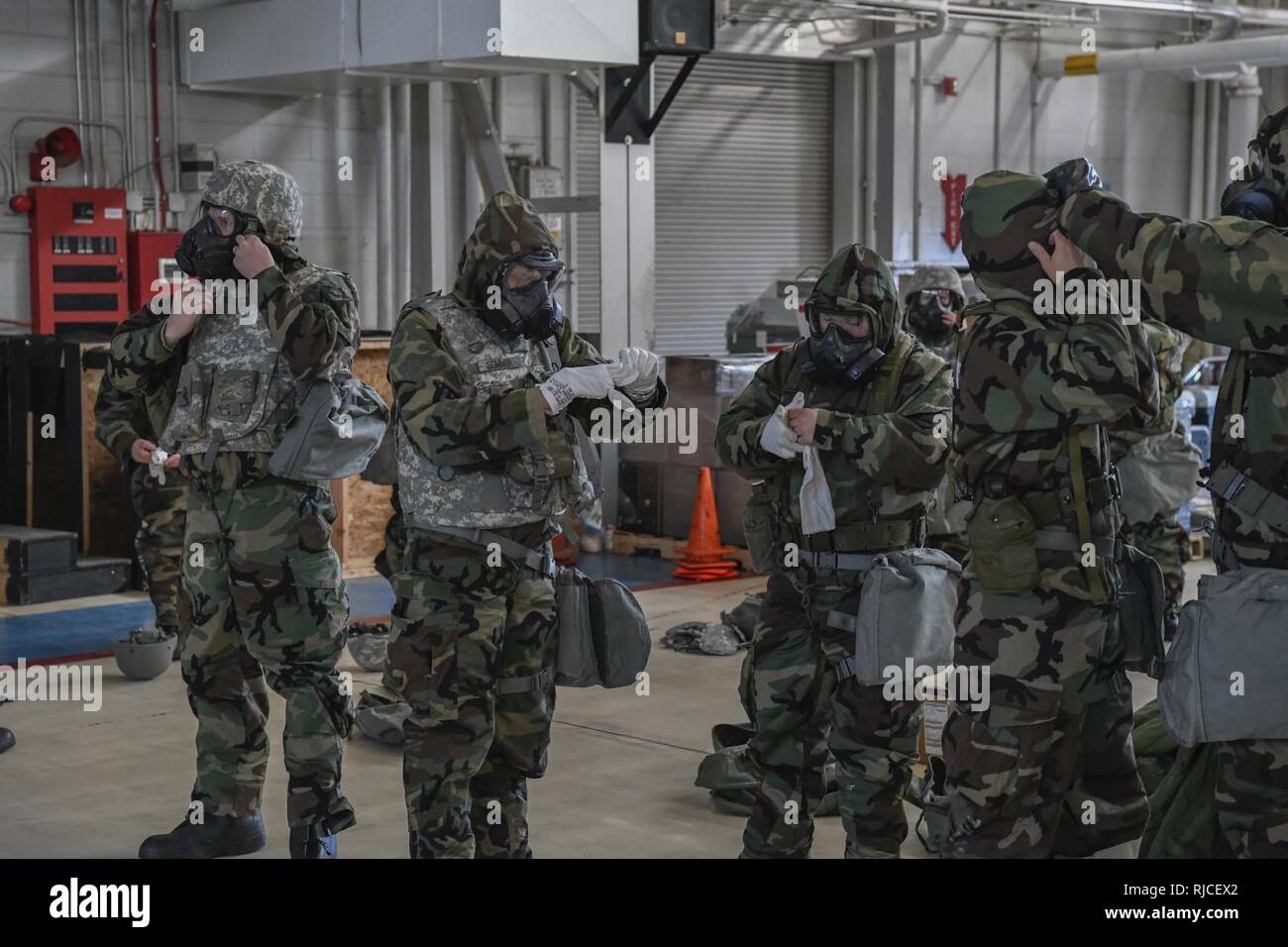 Airman with the 110th Attack Wing, Battle Creek Mich., go through ...