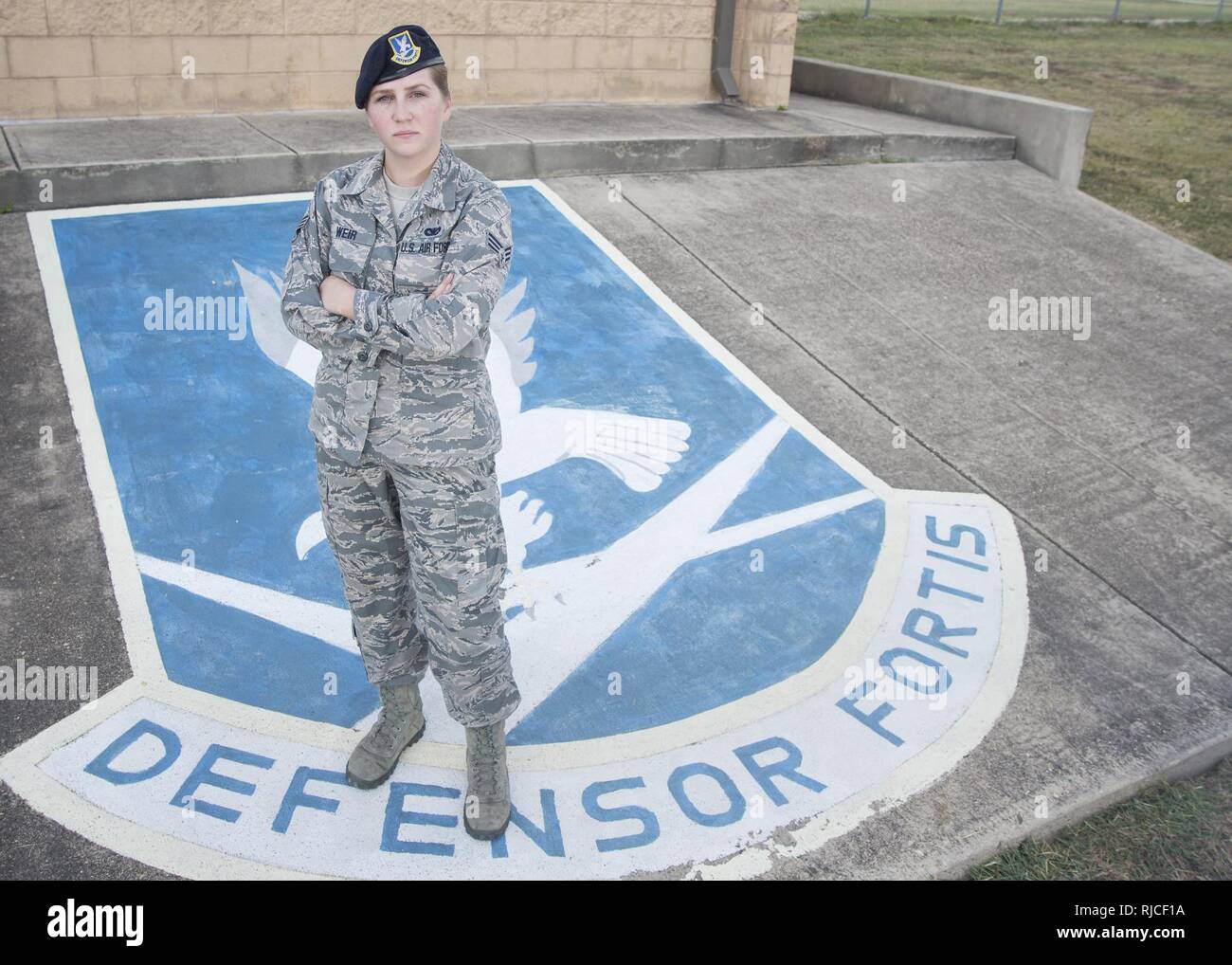 Senior Airman Kaley Weir is a corrections specialist with the 802nd ...