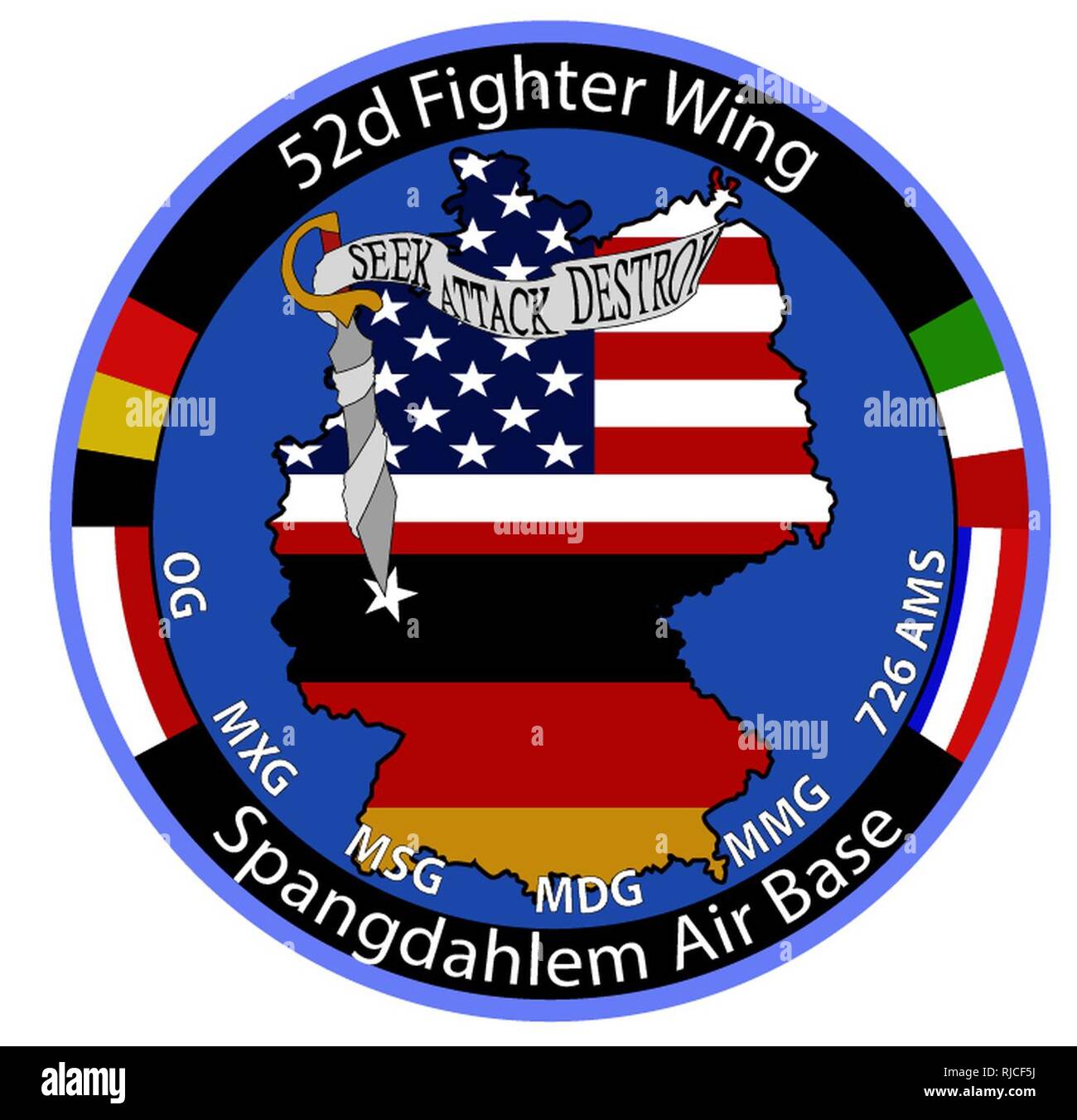 A simplified version of the 52nd Fighter Wing coin to be used for ...