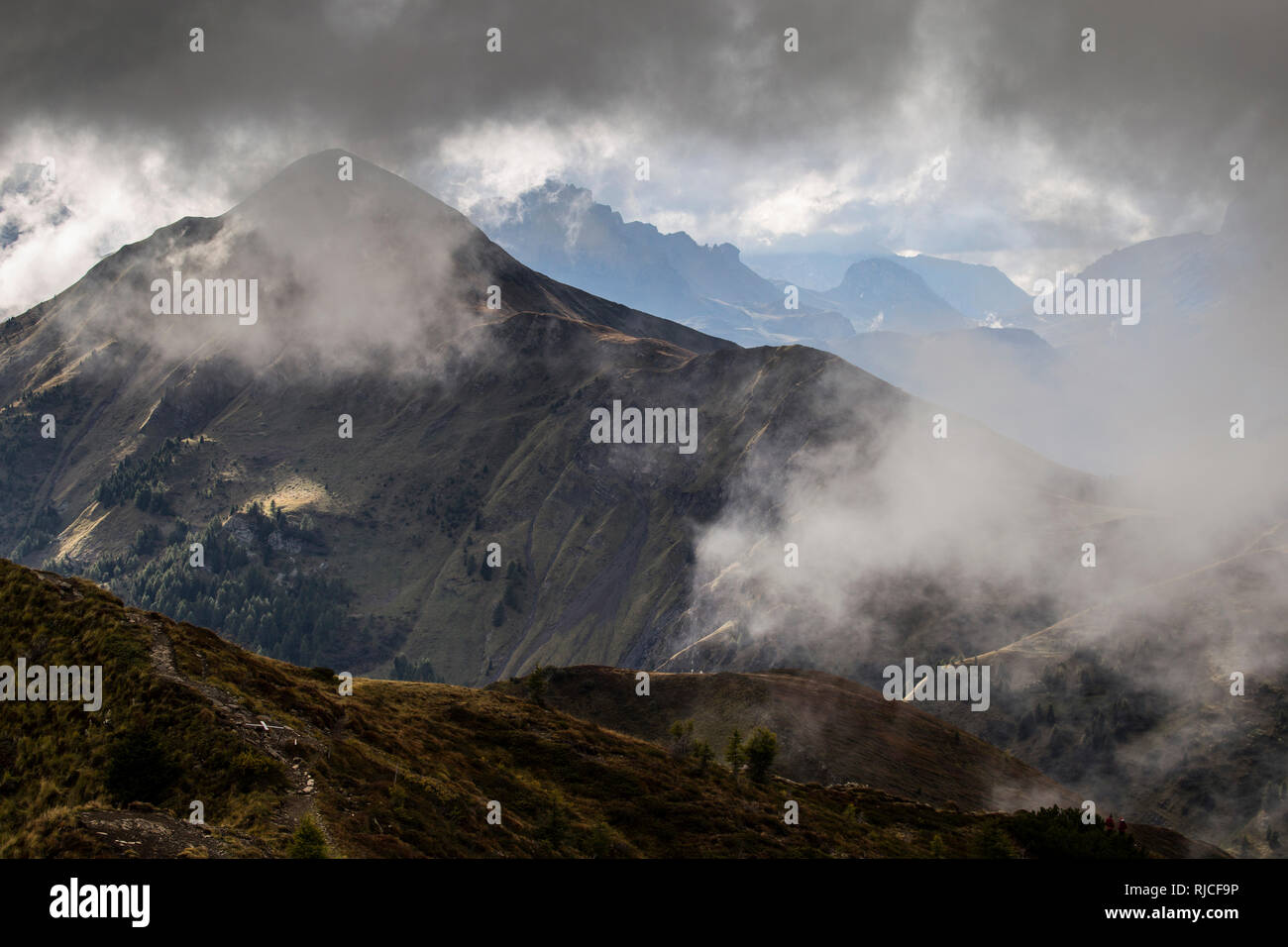 Europe, Italy, Alps, Dolomites, Mountains, Veneto, Belluno, Giau Pass ...