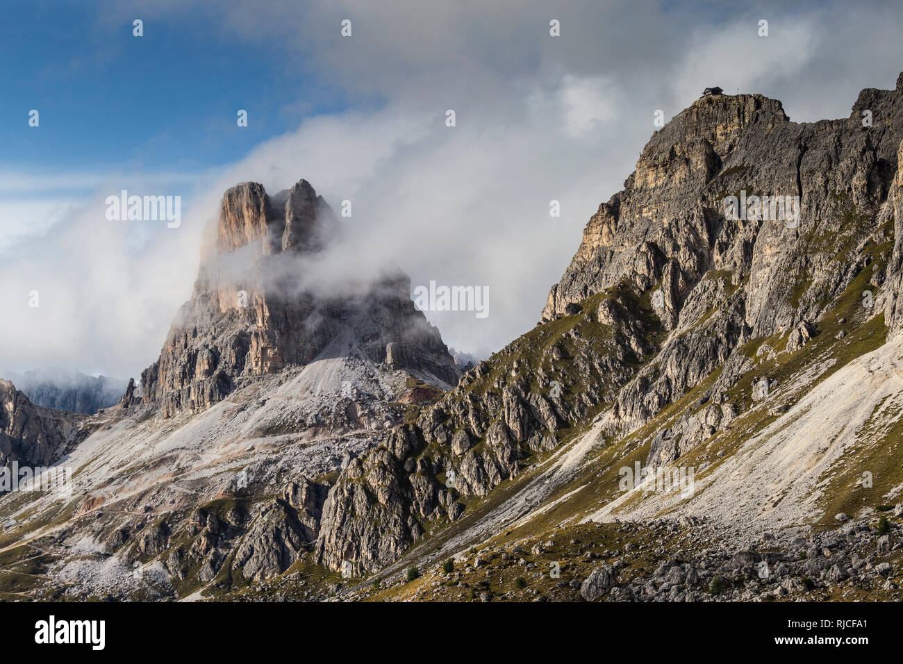 Europe, Italy, Alps, Dolomites, Mountains, Veneto, Belluno, Giau Pass ...