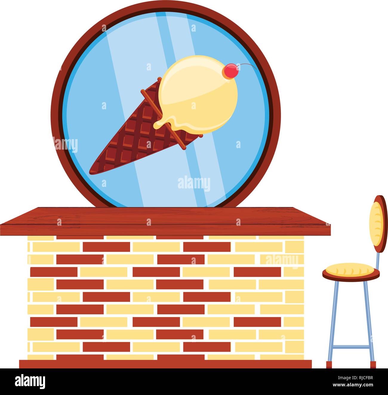 ice cream store isolated icon vector illustration design Stock Vector ...