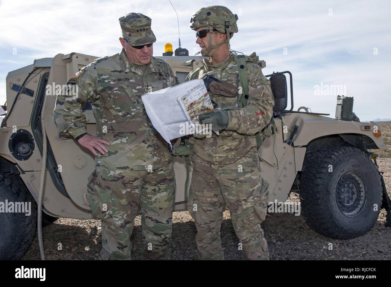U.S. Army Chief of Staff Gen. Mark A. Milley listens Maj. Williams ...