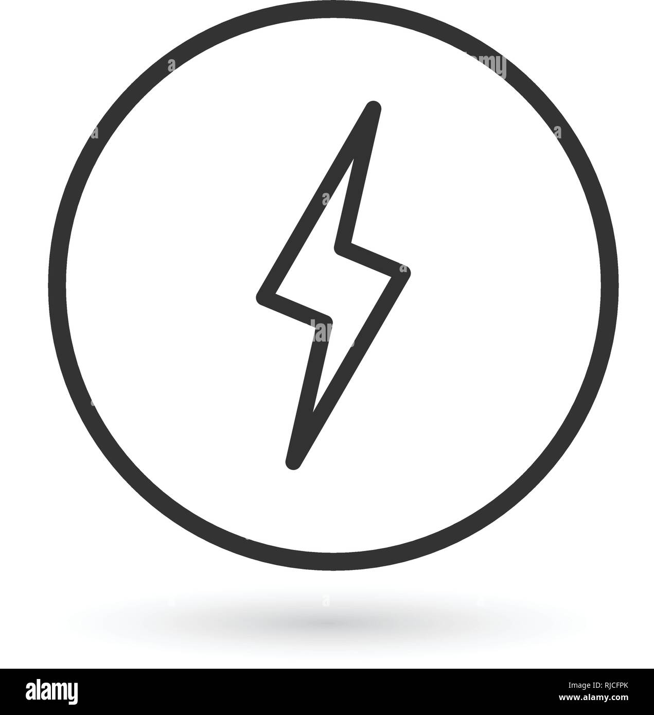 Lightning icon. Energy vector icon, lightning sign. charge flat symbol ...