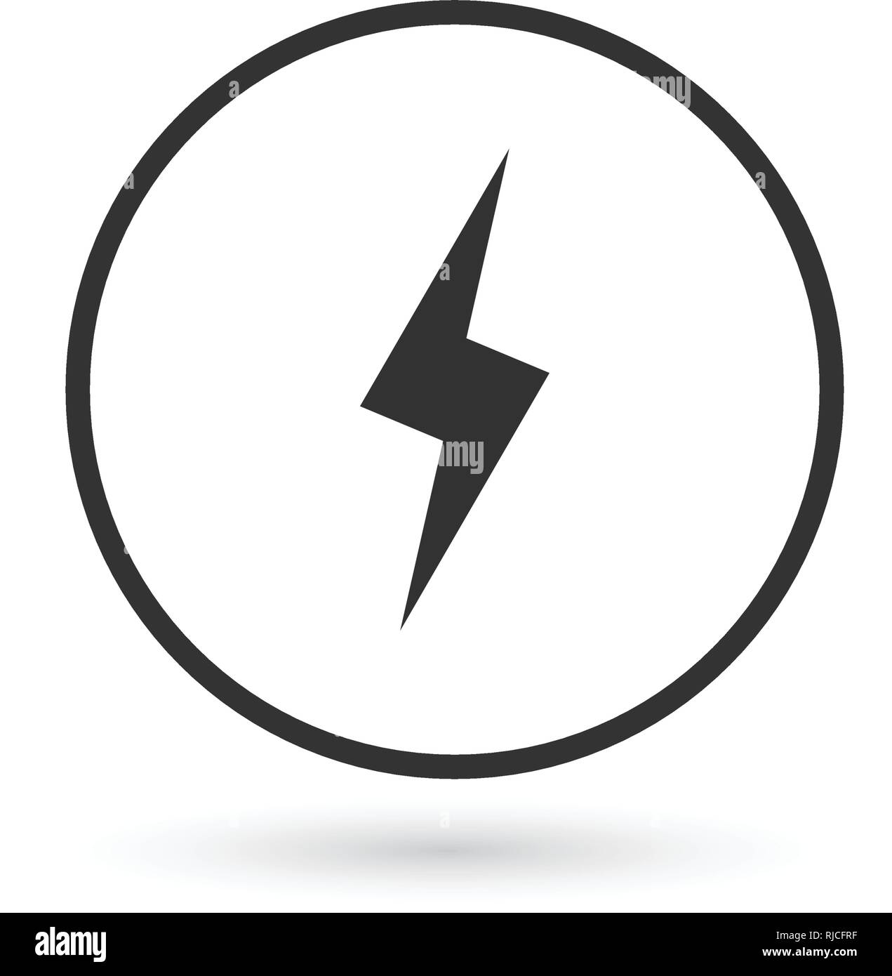 Lightning icon. Energy vector icon, lightning sign. charge flat symbol ...