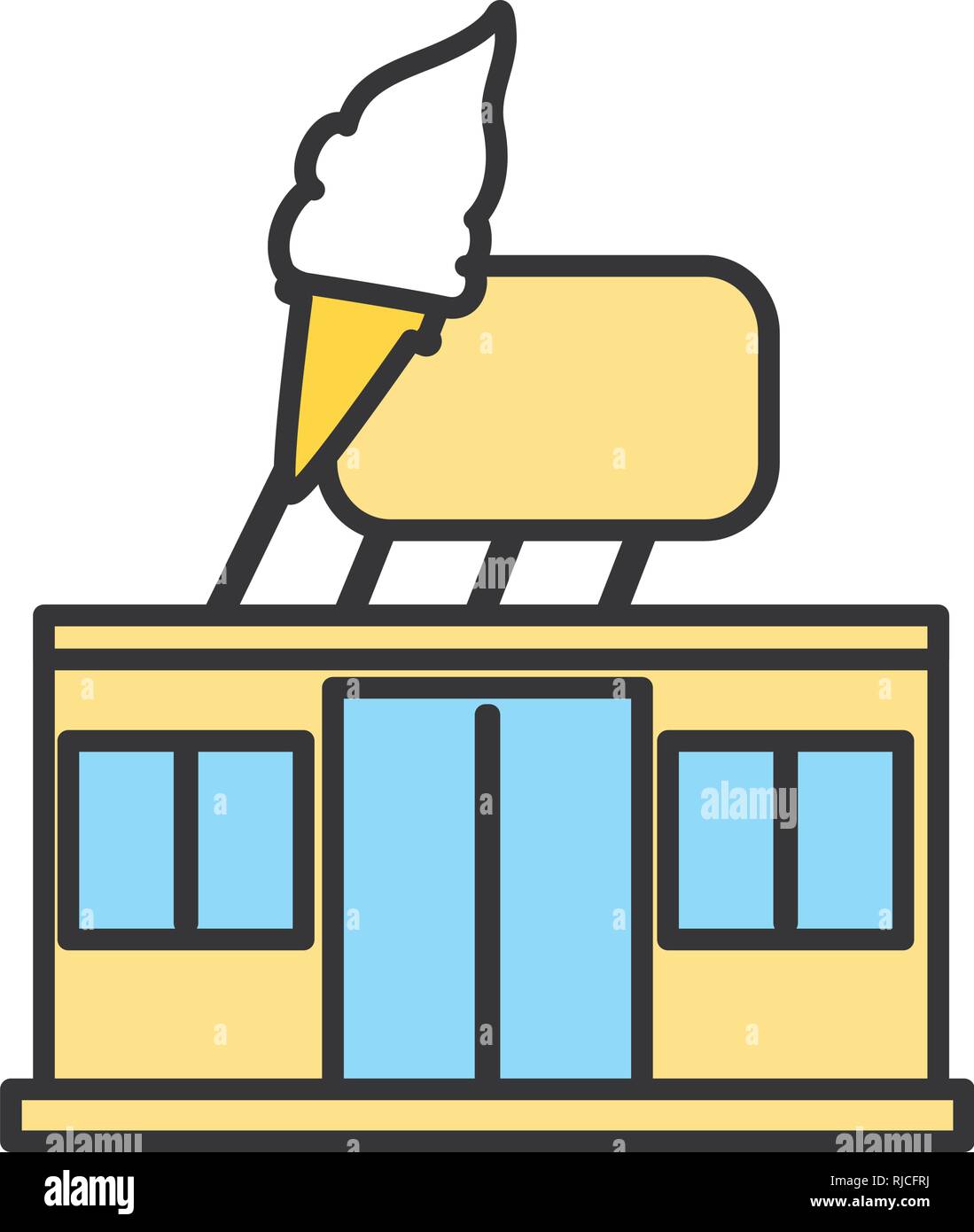 Ice cream shop window Stock Vector Images - Alamy