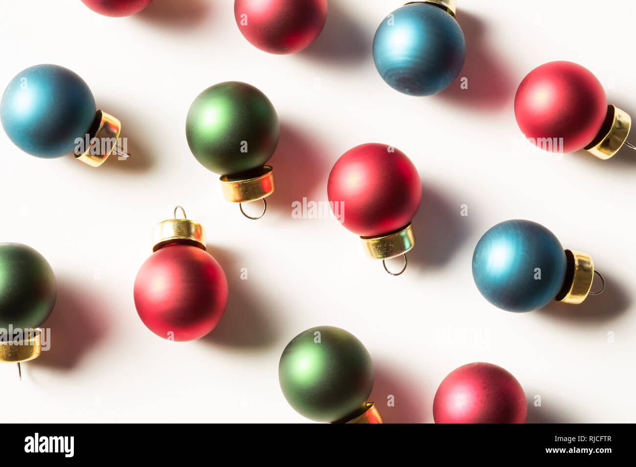 Colorful Christmas baubles background Stock Photo - Alamy