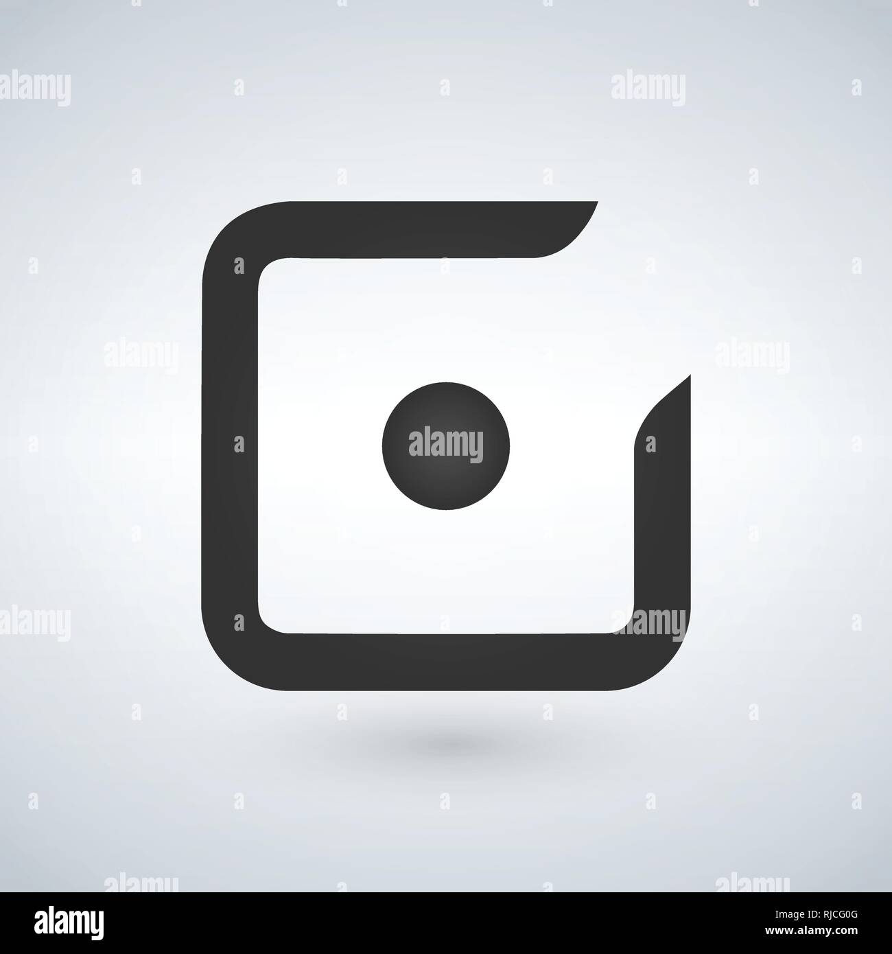 line check mark or check box with dot icon . flat style vector ...