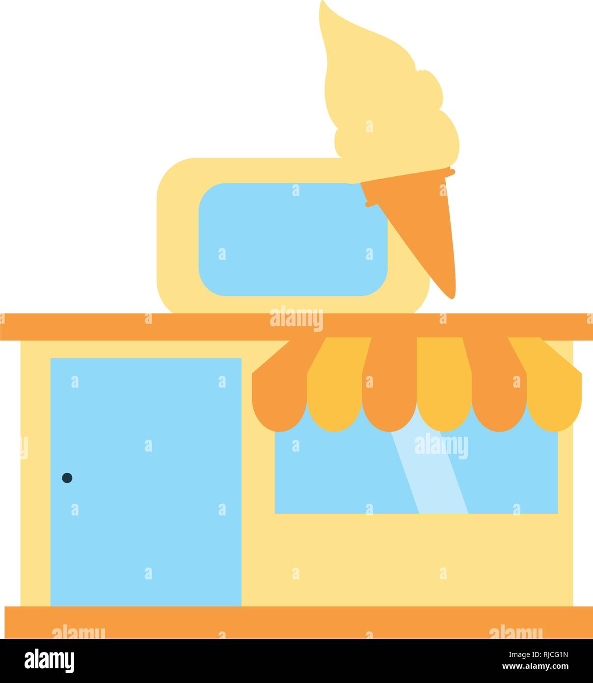 ice cream store facade vector illustration design Stock Vector Image ...