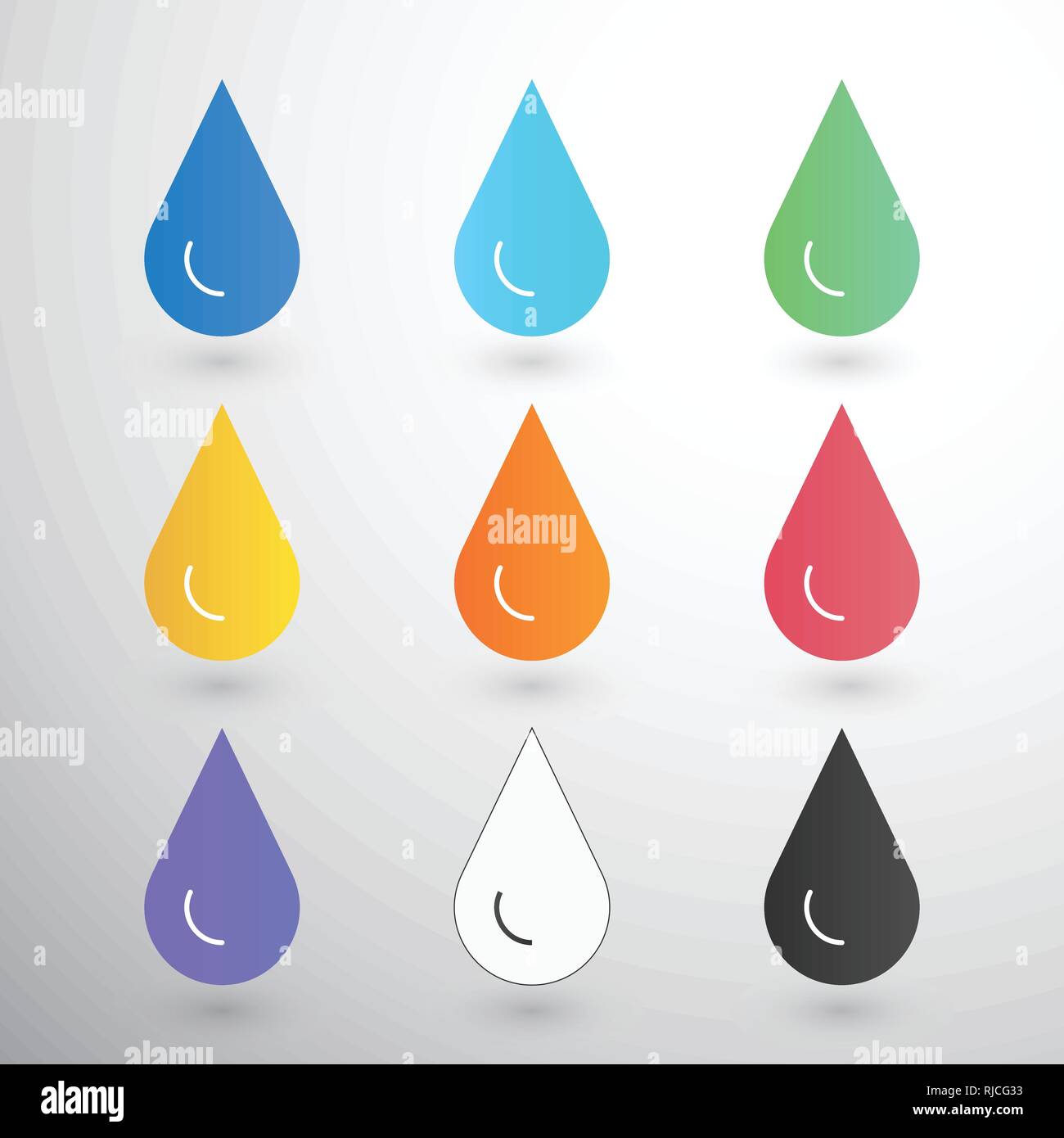 Rainbow water drops Stock Vector Images - Alamy