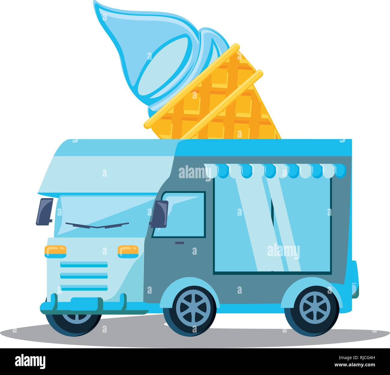 ice cream car isolated icon vector illustration design Stock Vector ...