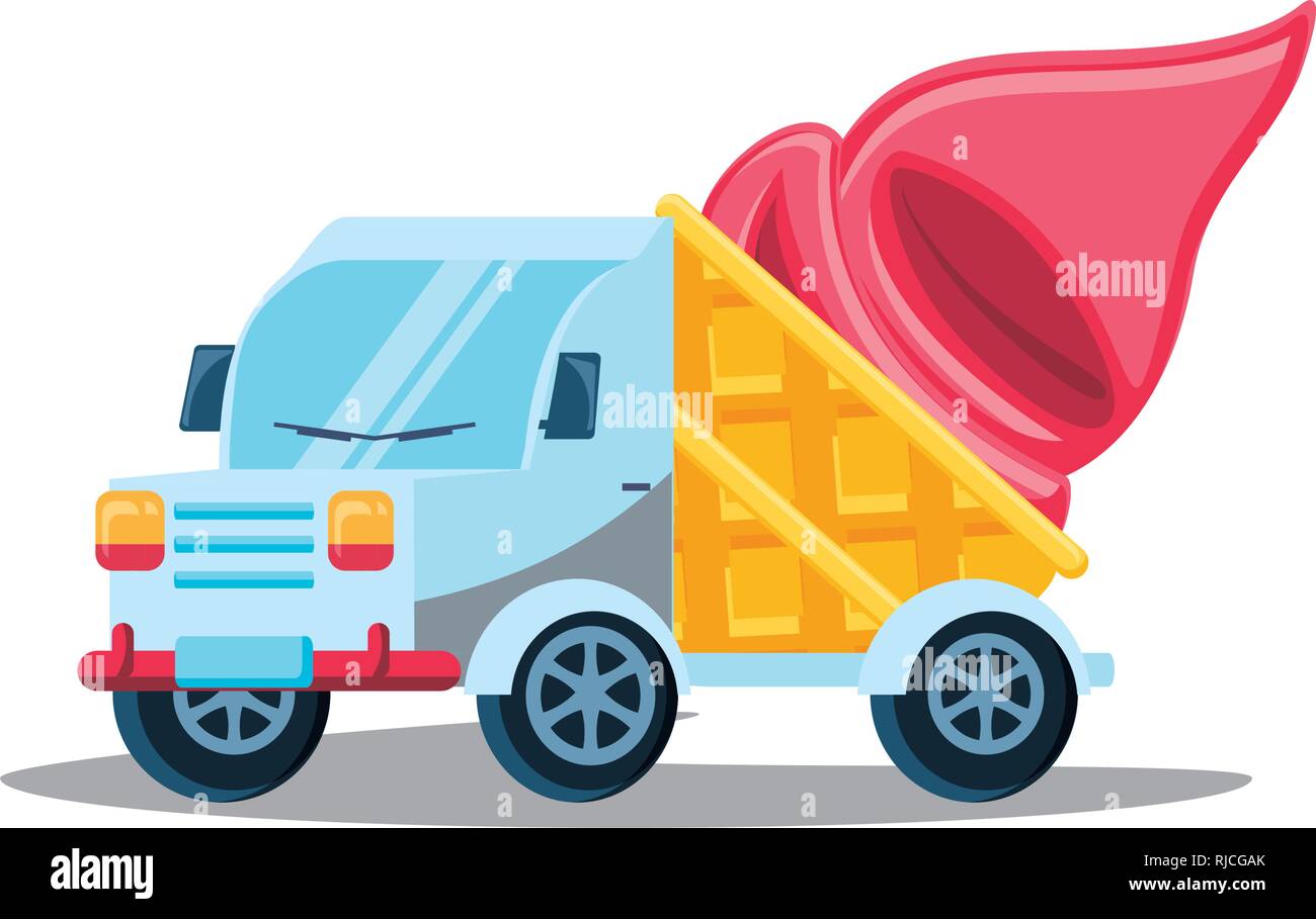 Ice cream van classic car Stock Vector Images - Alamy