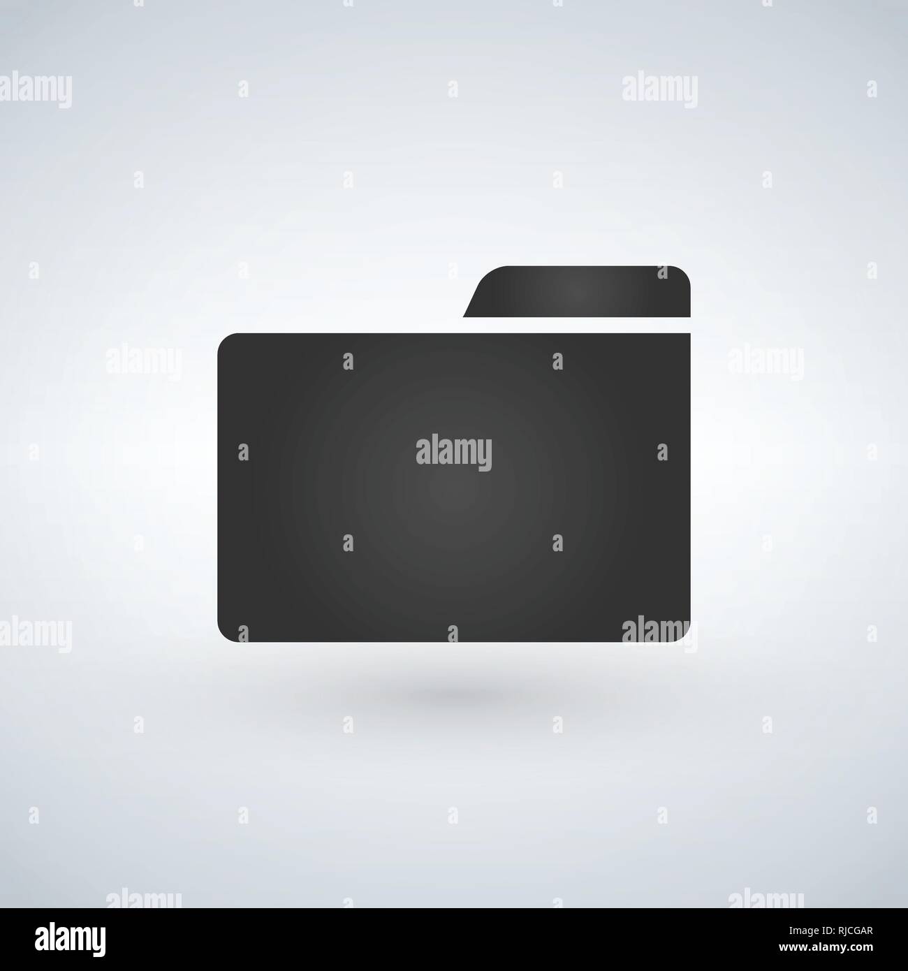 Folder Icon in trendy flat style isolated on white background, for your ...