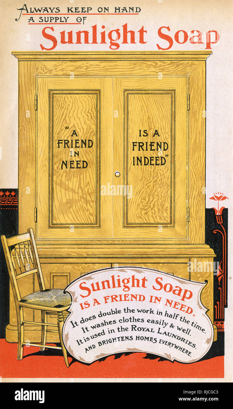 Sunlight soap advertisement hi-res stock photography and images - Alamy