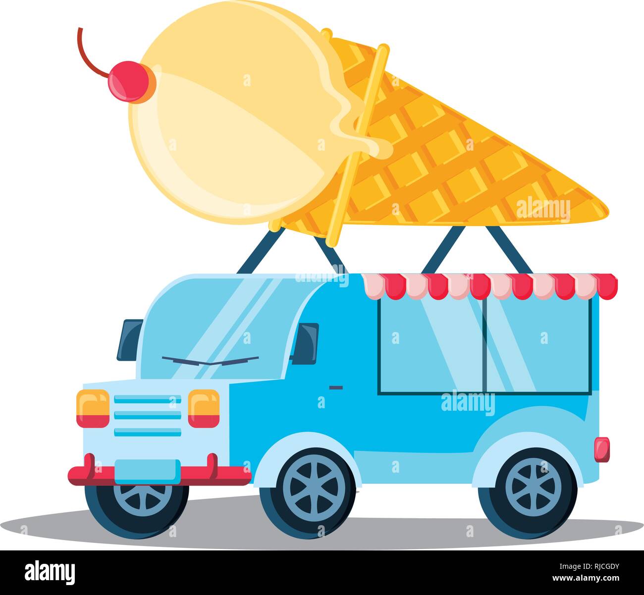 ice cream car isolated icon vector illustration design Stock Vector ...