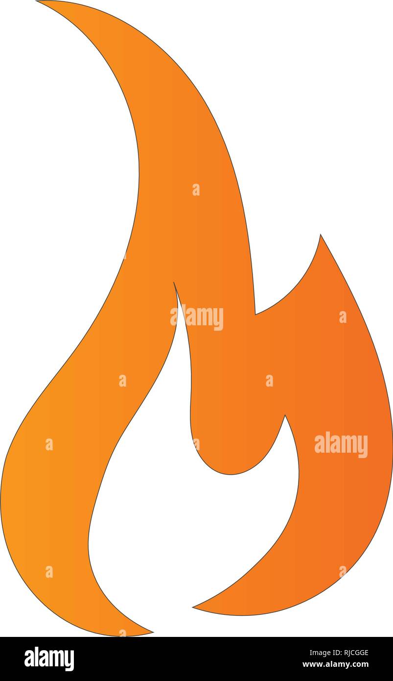 Fire flames. Logo Design Template. Icon Illustration Over Gray ...