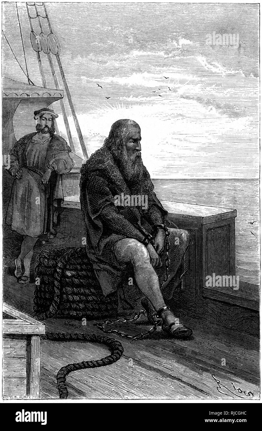 Columbus in chains hi-res stock photography and images - Alamy