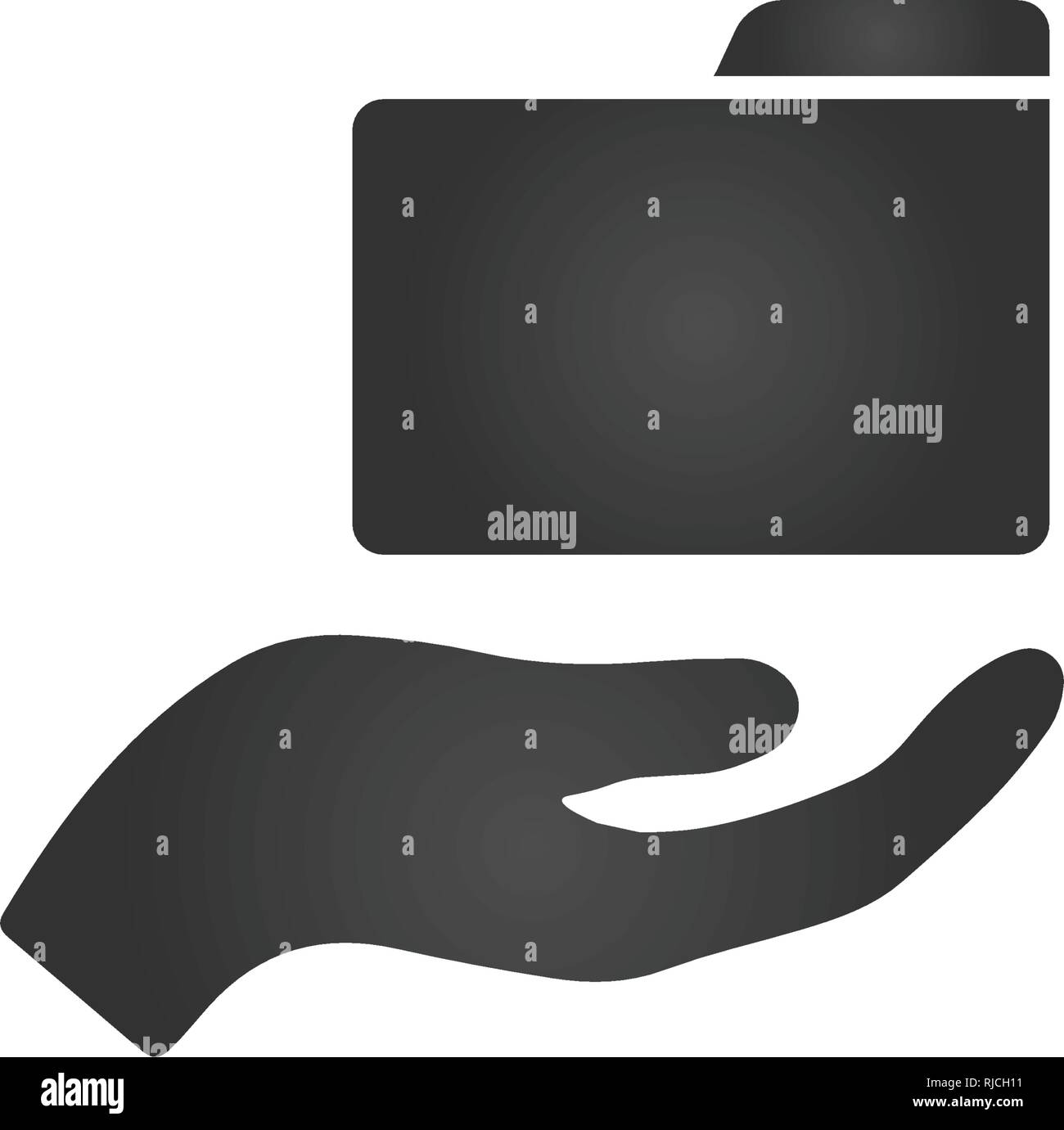 Folder Icon with share hand icon in trendy flat style isolated on white ...