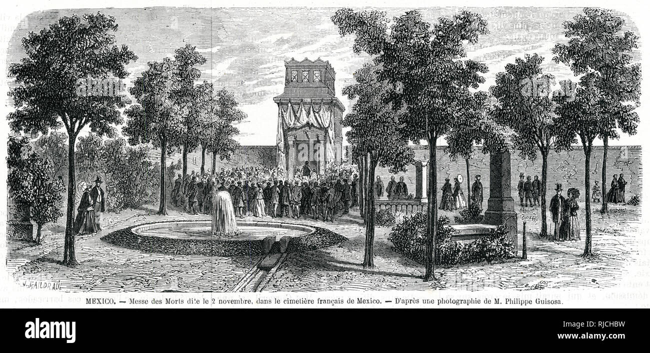 Mass of the Dead in the French Cemetery of Mexico Stock Photo - Alamy