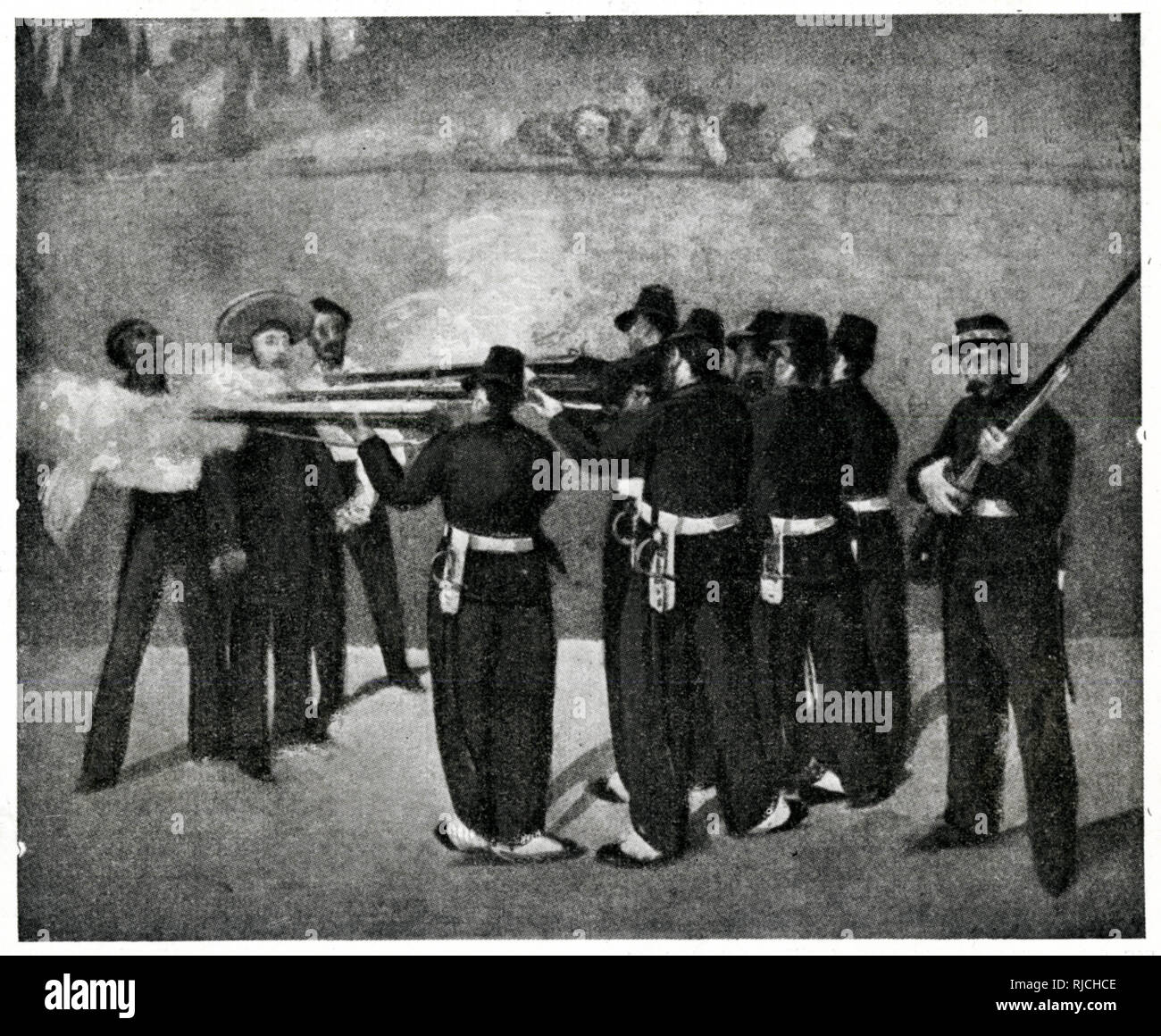 Execution of Emperor Maximilian 1867 Stock Photo - Alamy