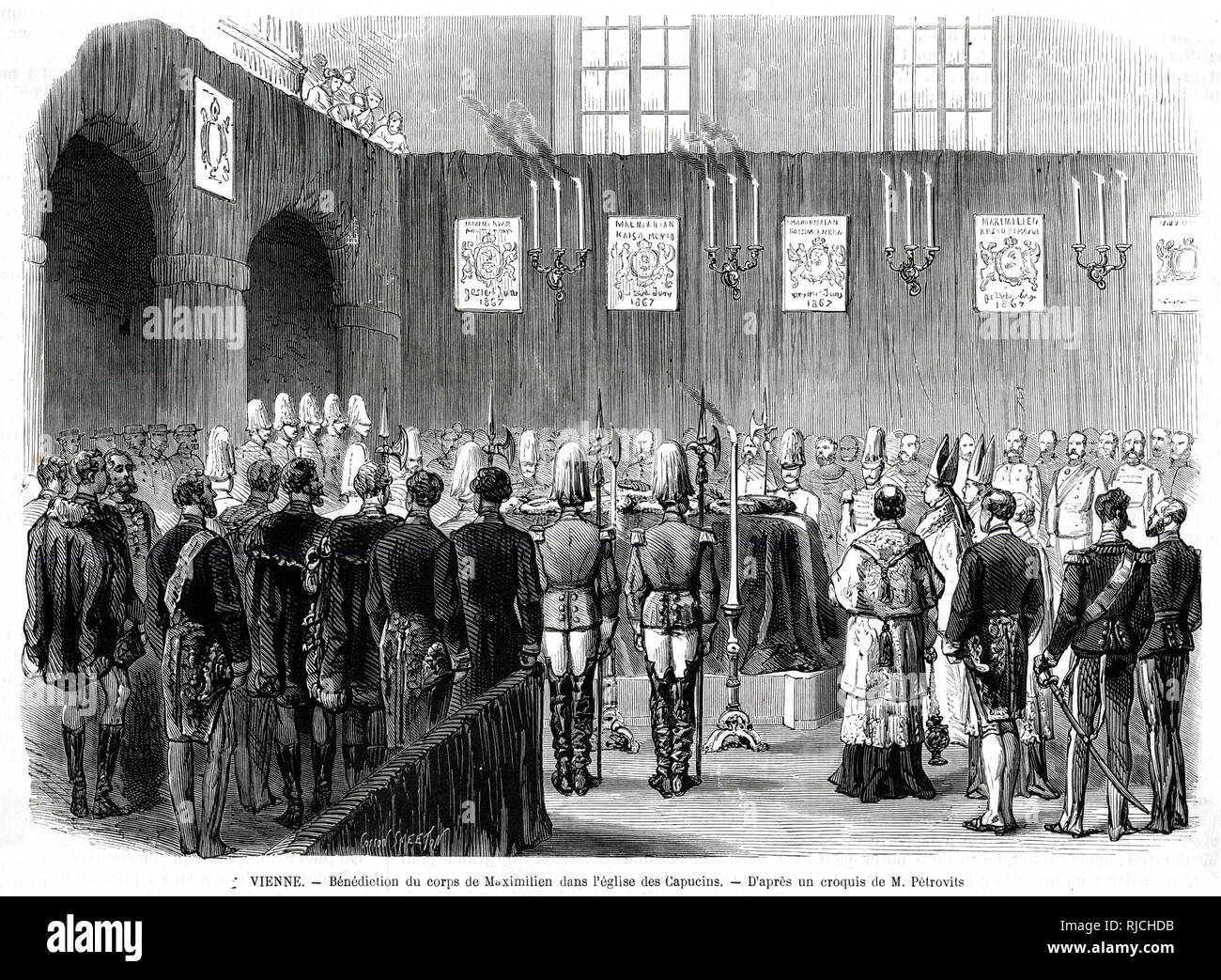 The benediction of Maximilian's Body at Capuchin Church Stock Photo - Alamy