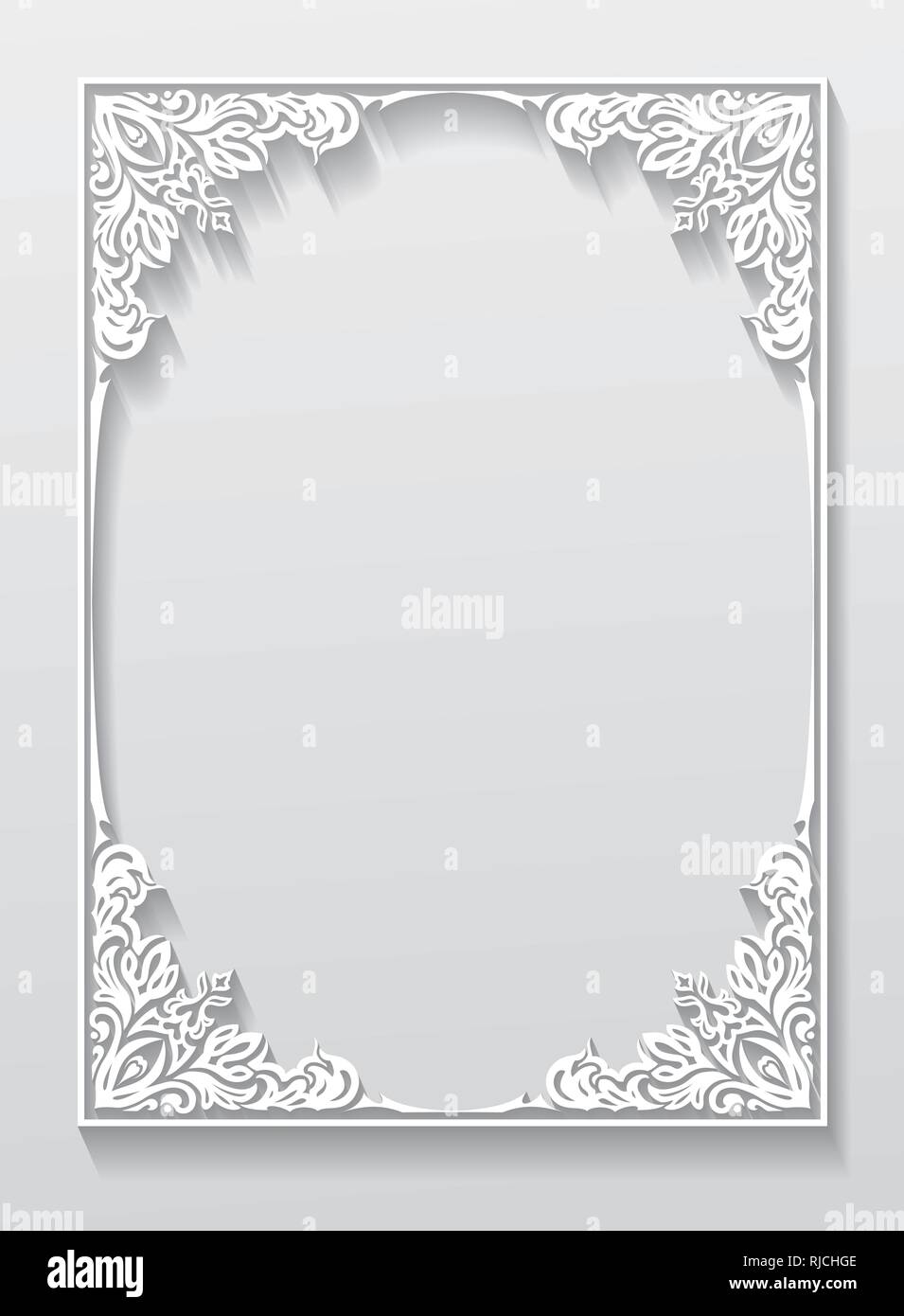 Paper frame in cut of paper style vector backgrund Stock Vector Image ...