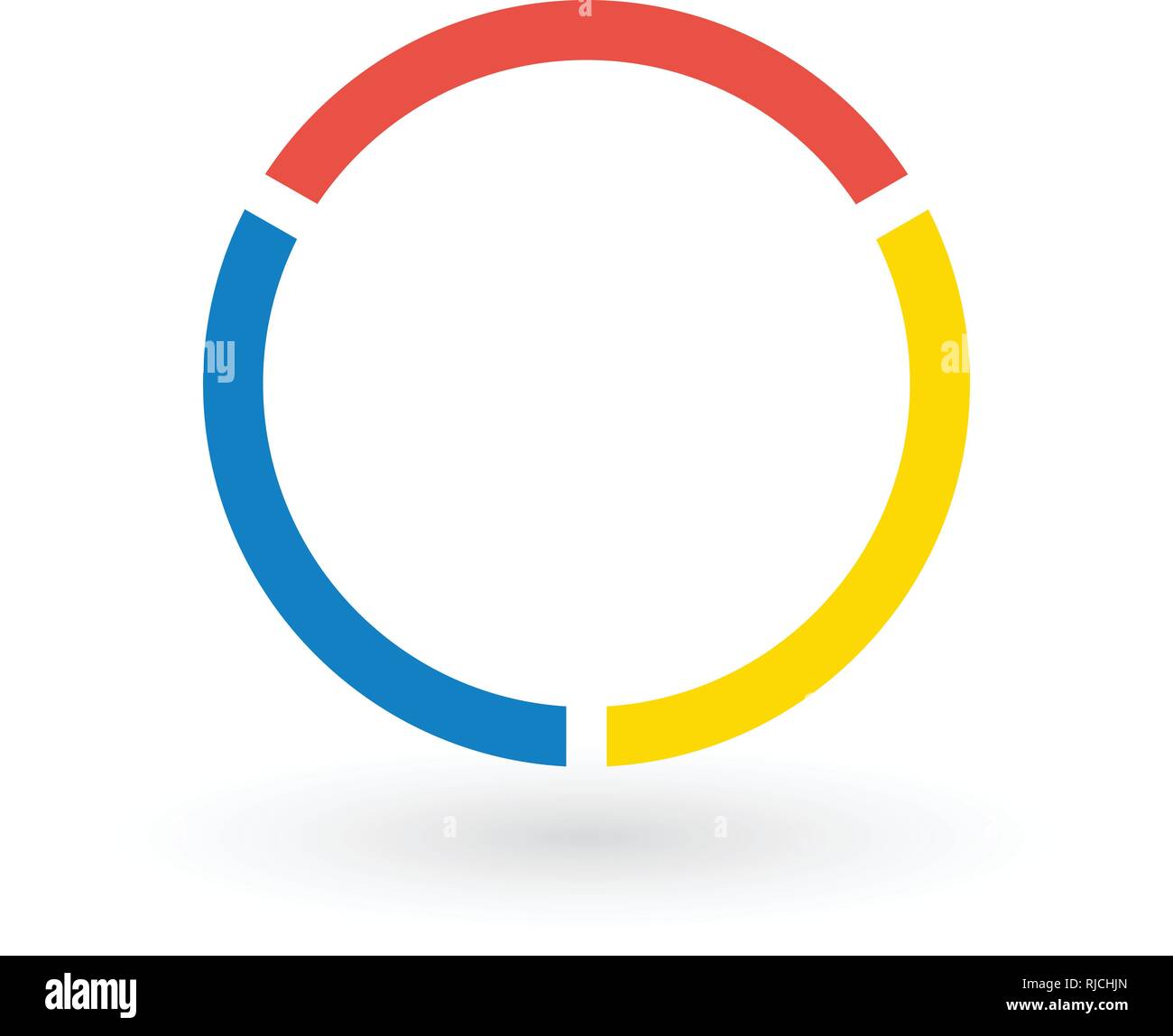 Infographic 3 part diagram, vector illustration isolated on white ...