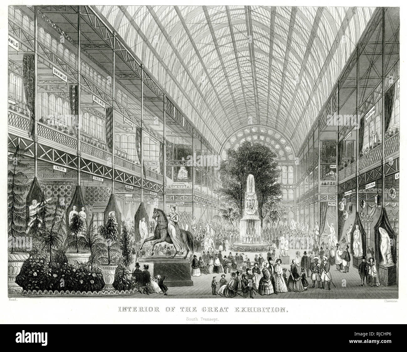 Interior of The Great Exhibition 1851 Stock Photo - Alamy