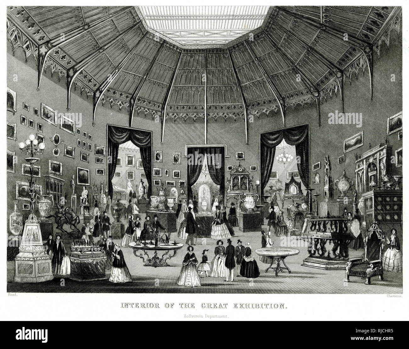 Interior of The Great Exhibition 1851 Stock Photo - Alamy