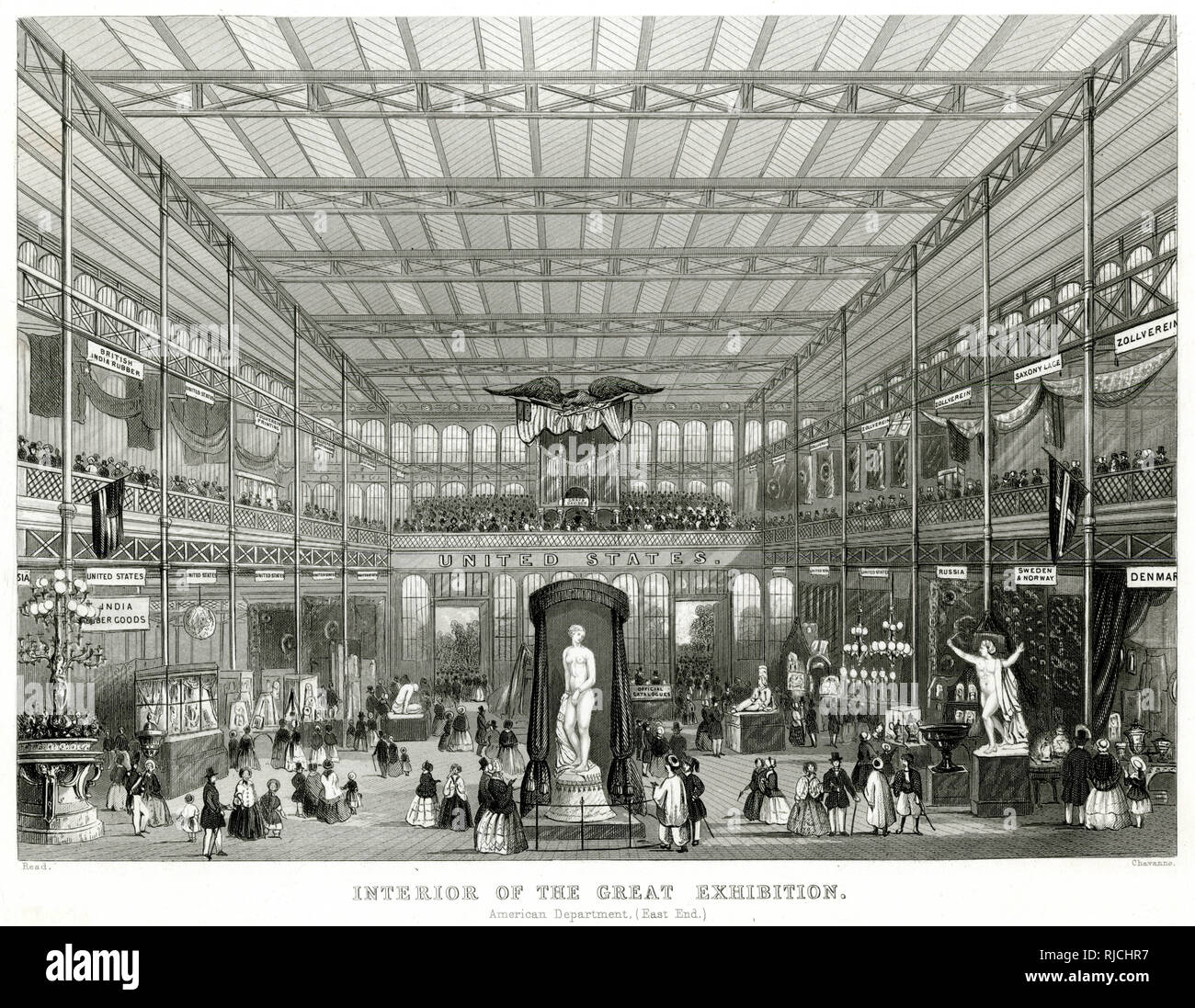 Interior of The Great Exhibition 1851 Stock Photo - Alamy