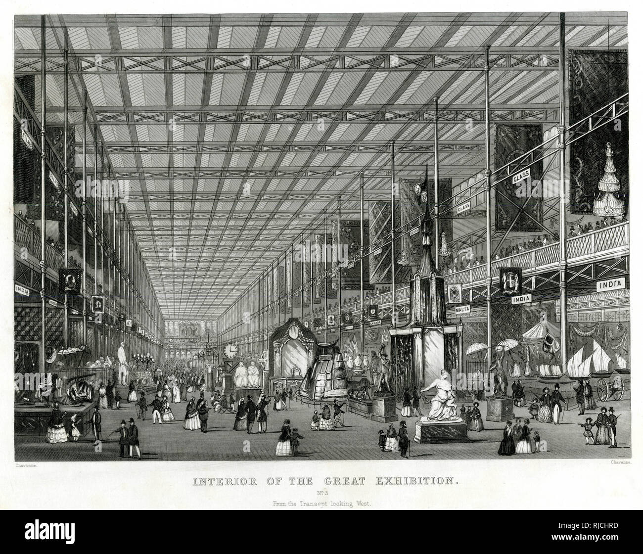 Interior of The Great Exhibition 1851 Stock Photo - Alamy