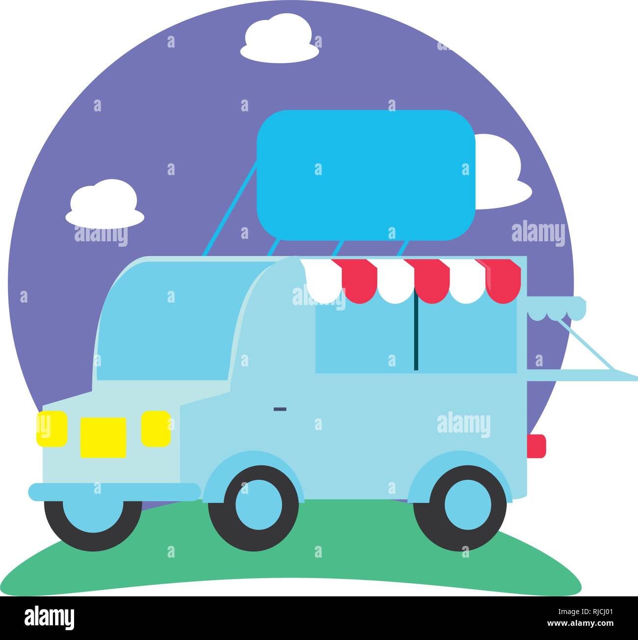 Ice cream van classic car Stock Vector Images - Alamy