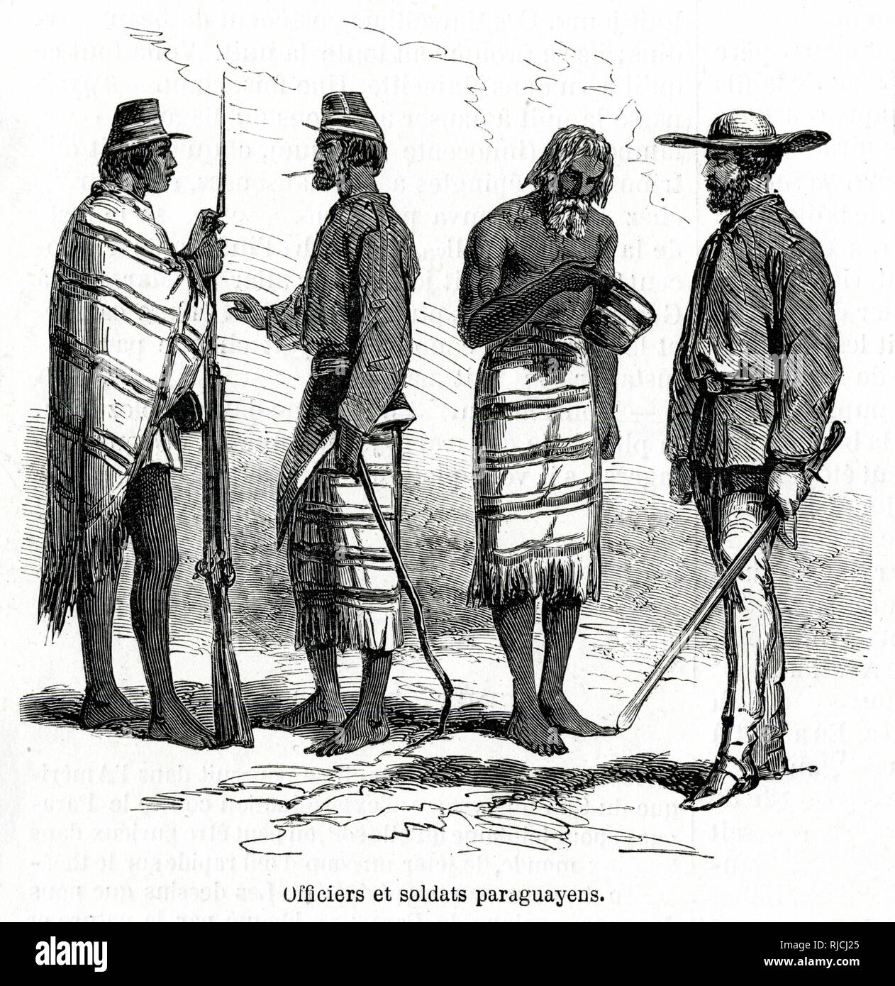 Paraguayan Officers and Soldiers Stock Photo - Alamy