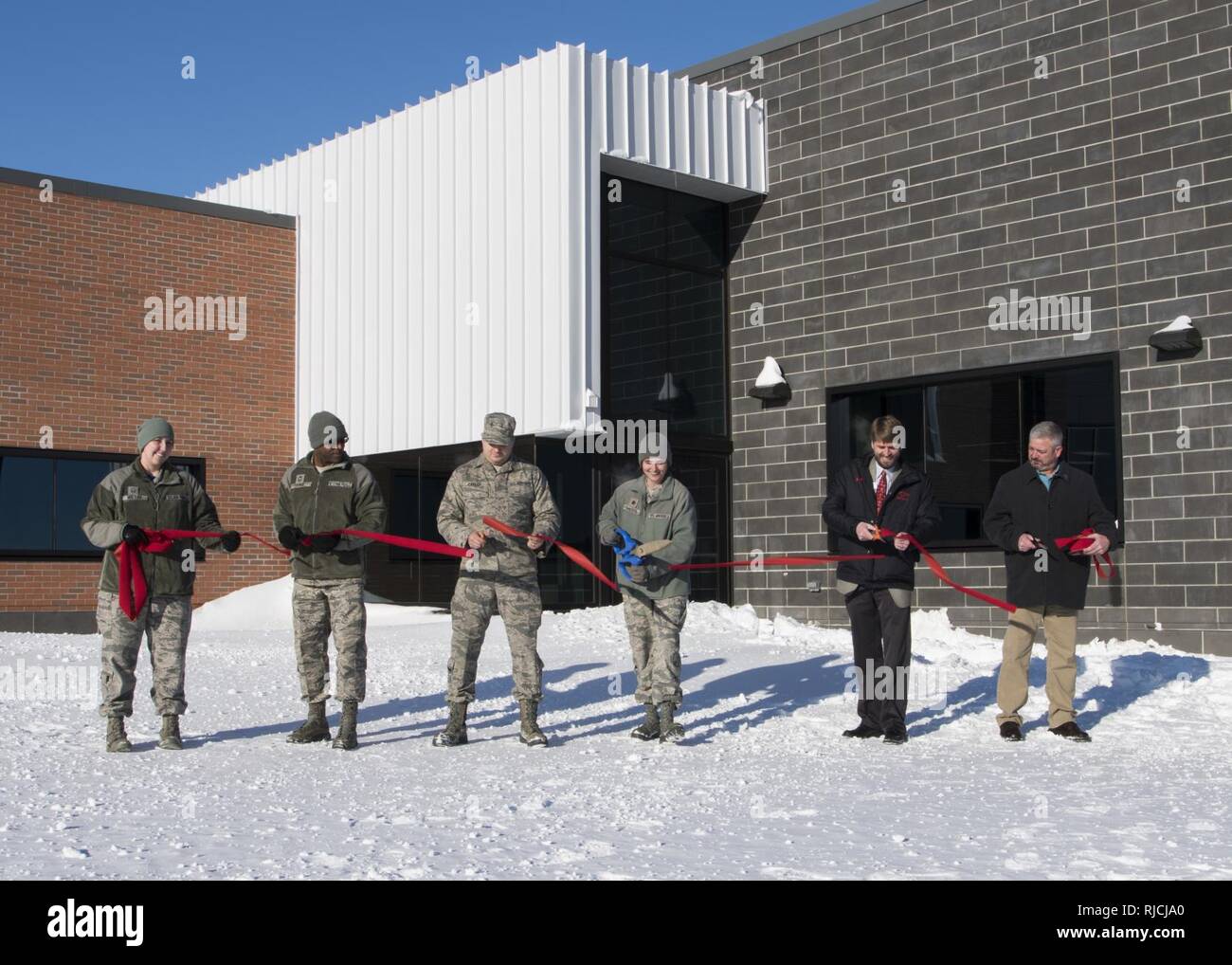 Maj. Kristen Shadden, 5th Aircraft Maintenance Squadron commander, and ...
