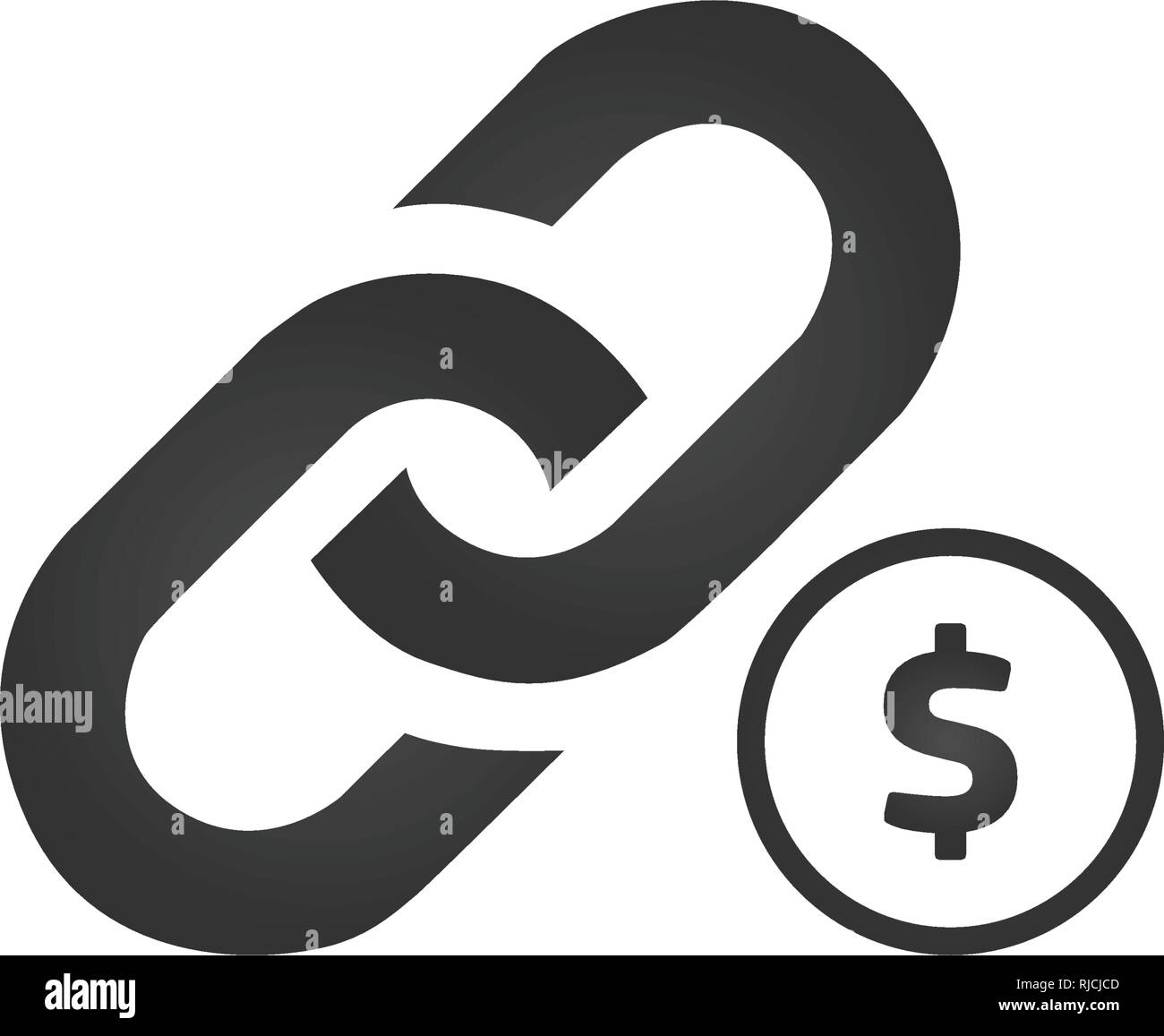 Link Icon with dollar sign. money or buy link concept. vector ...