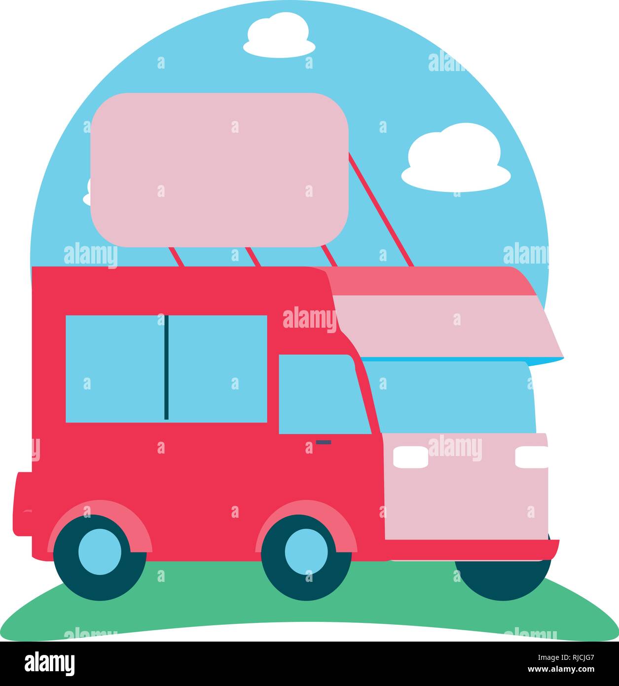 Ice cream van classic car Stock Vector Images - Alamy