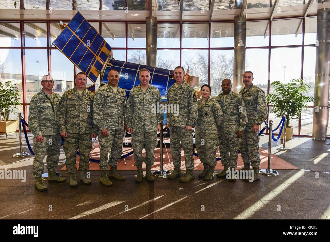 Maj. Gen. Stephen Whiting, 14th Air Force commander, poses for group ...