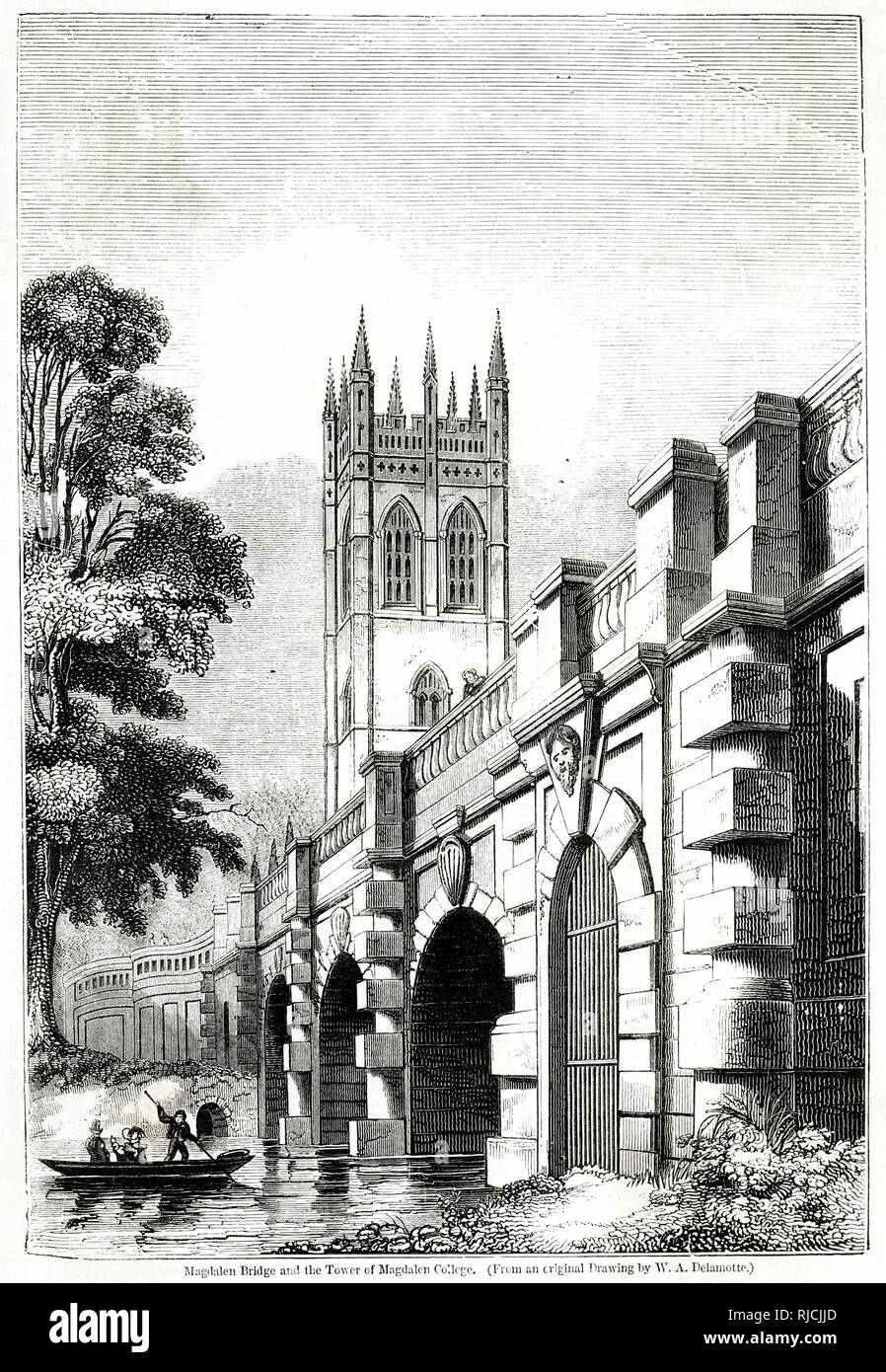 Magdalen College Tower and Magdalen Bridge, Oxford Stock Photo - Alamy