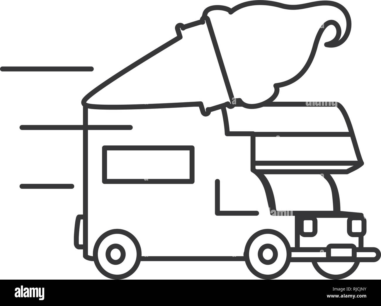 Ice cream van classic car Stock Vector Images - Alamy