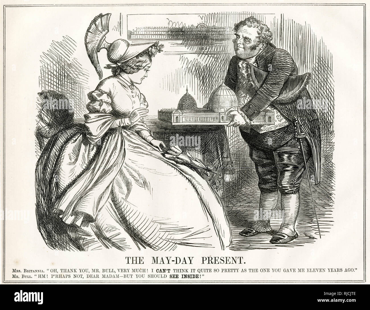 Cartoon, The May-Day Present (International Exhibition Stock Photo - Alamy