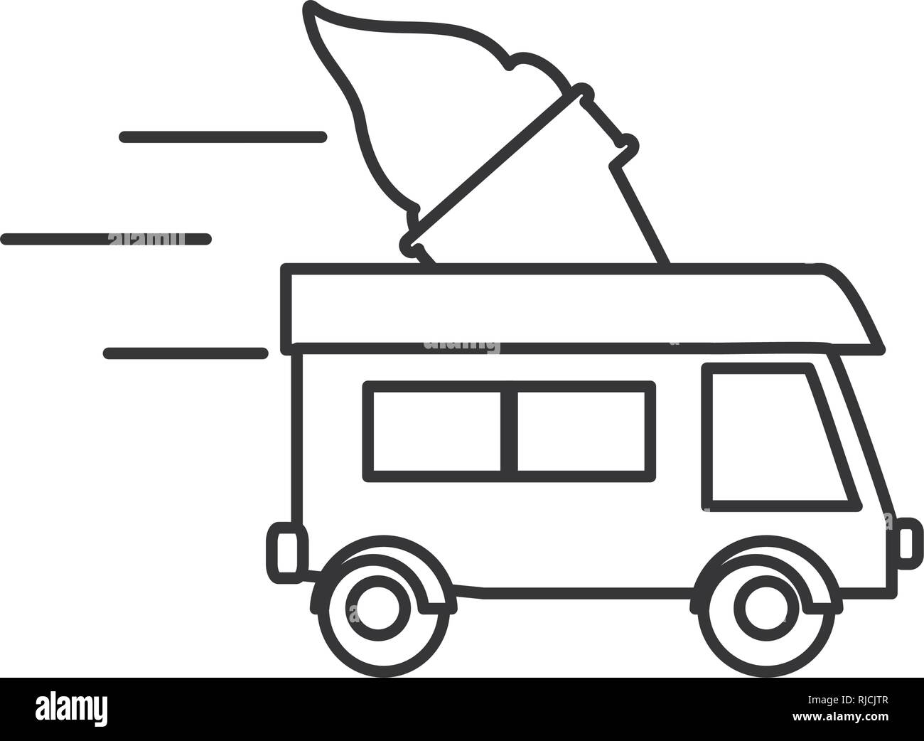 Ice cream van classic car Stock Vector Images - Alamy