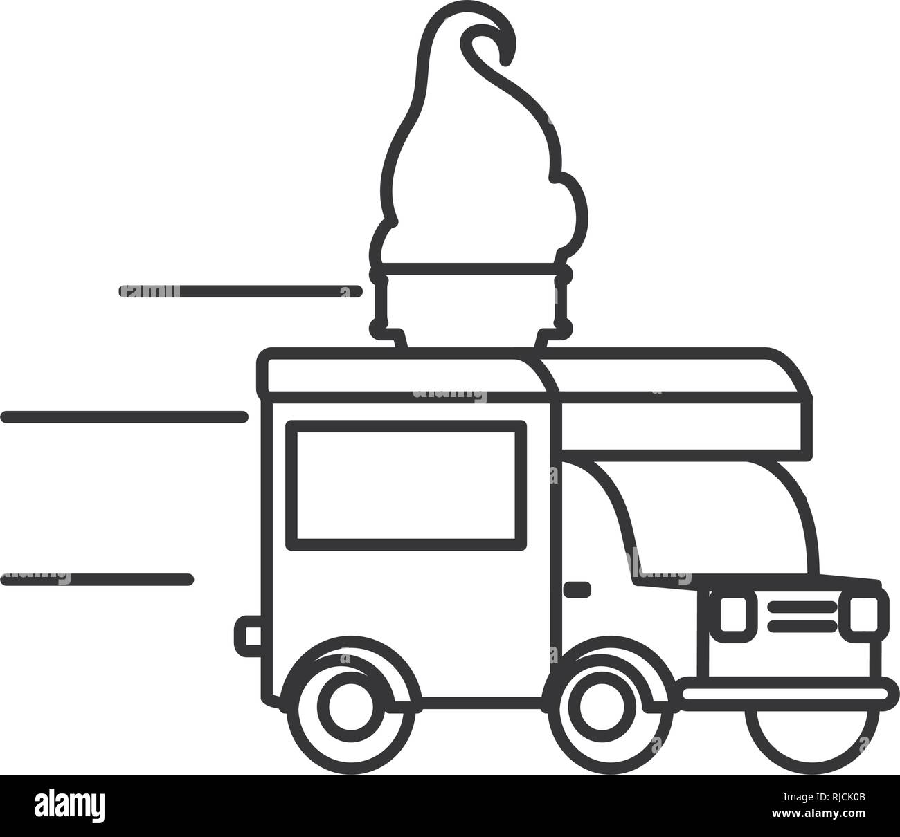 ice cream car isolated icon vector illustration design Stock Vector ...