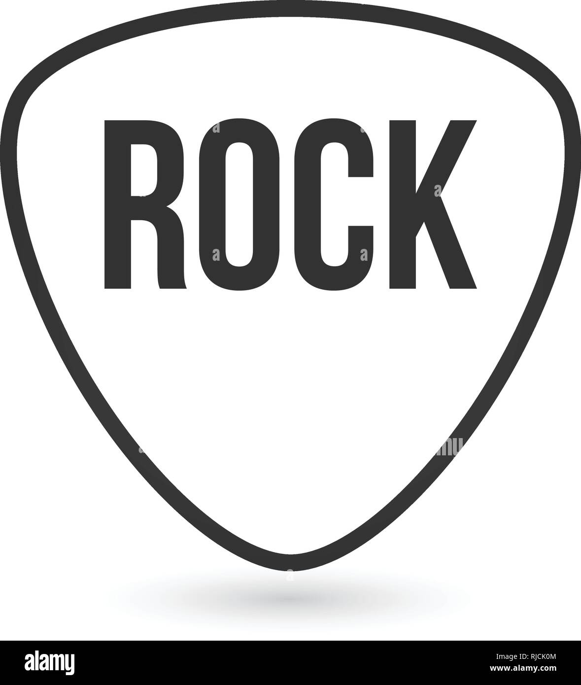 Linear Hard Rock badge or Label. guitar pick mediator. For hard rock ...