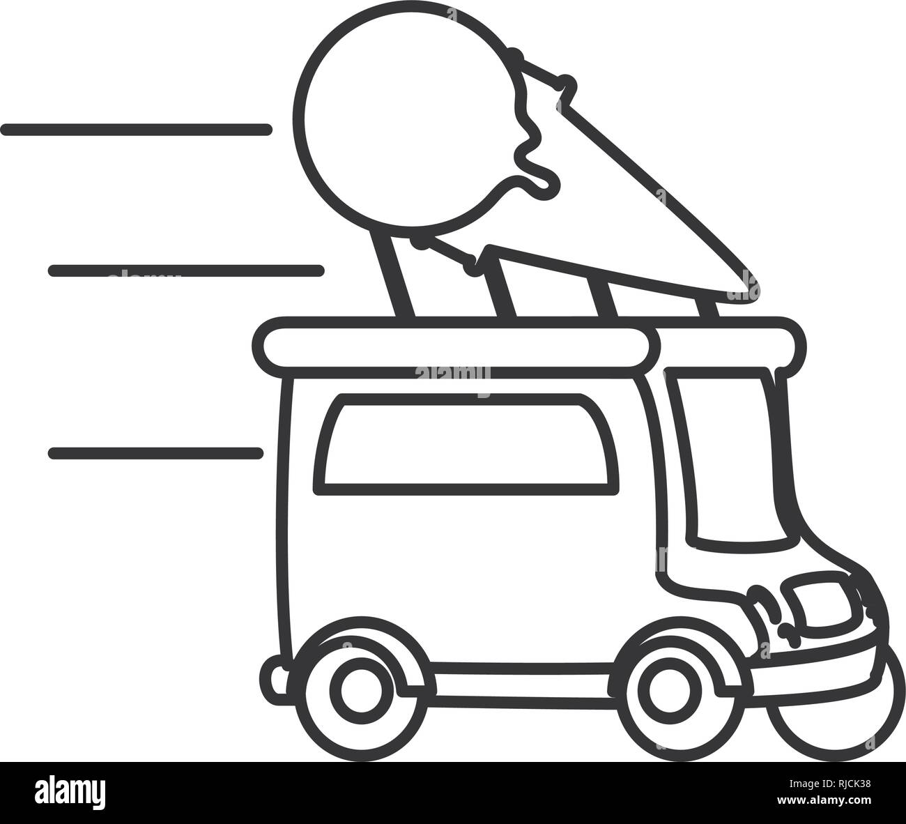 Ice cream van classic car Stock Vector Images - Alamy