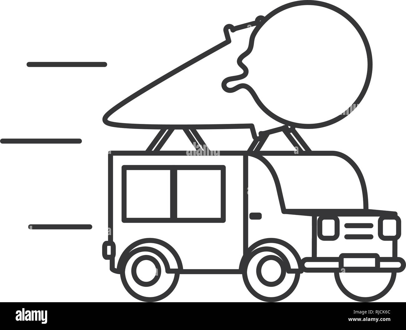 Ice cream van classic car Stock Vector Images - Alamy