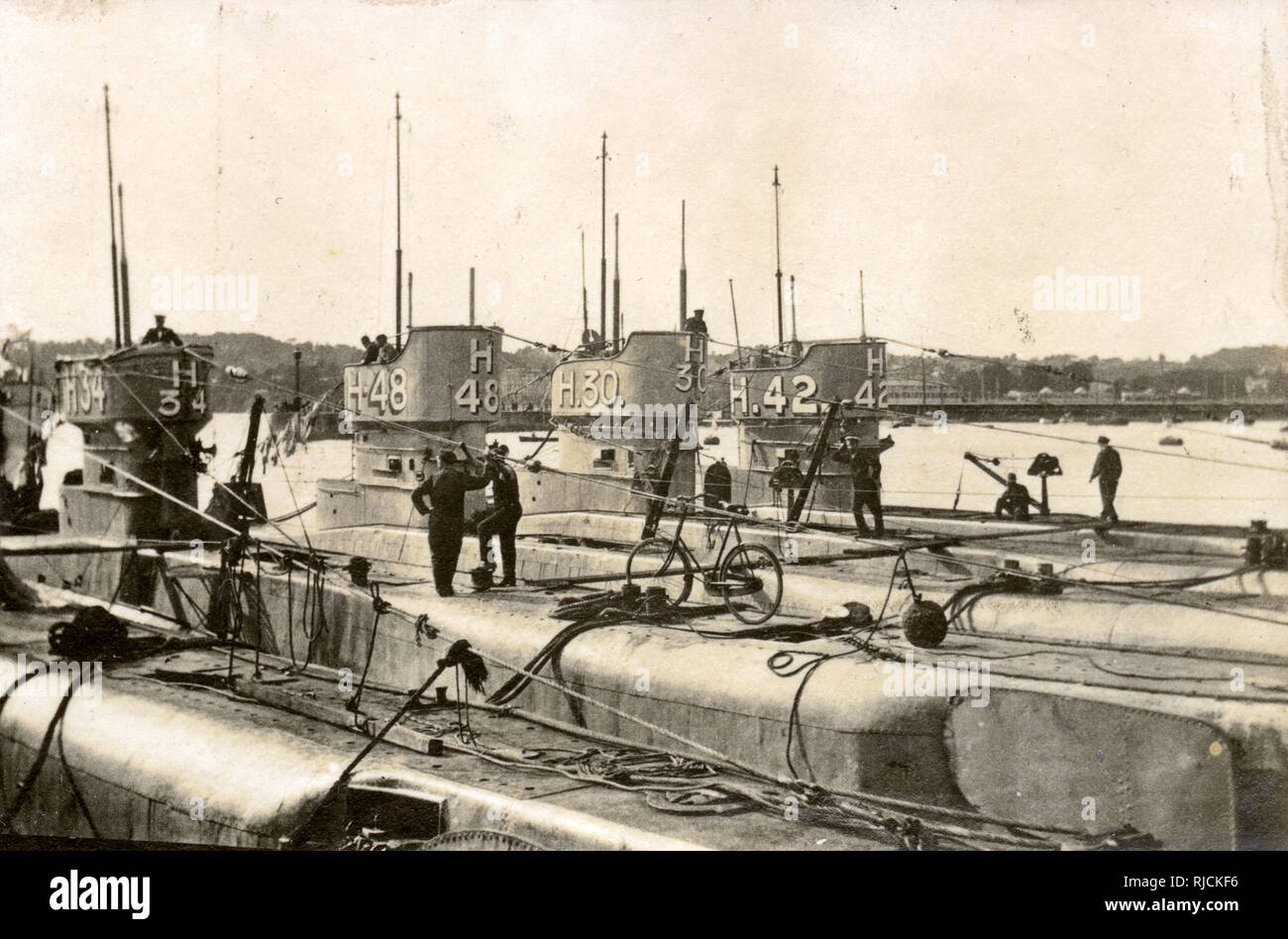 H Class submarines at Torquay, Devon Stock Photo - Alamy
